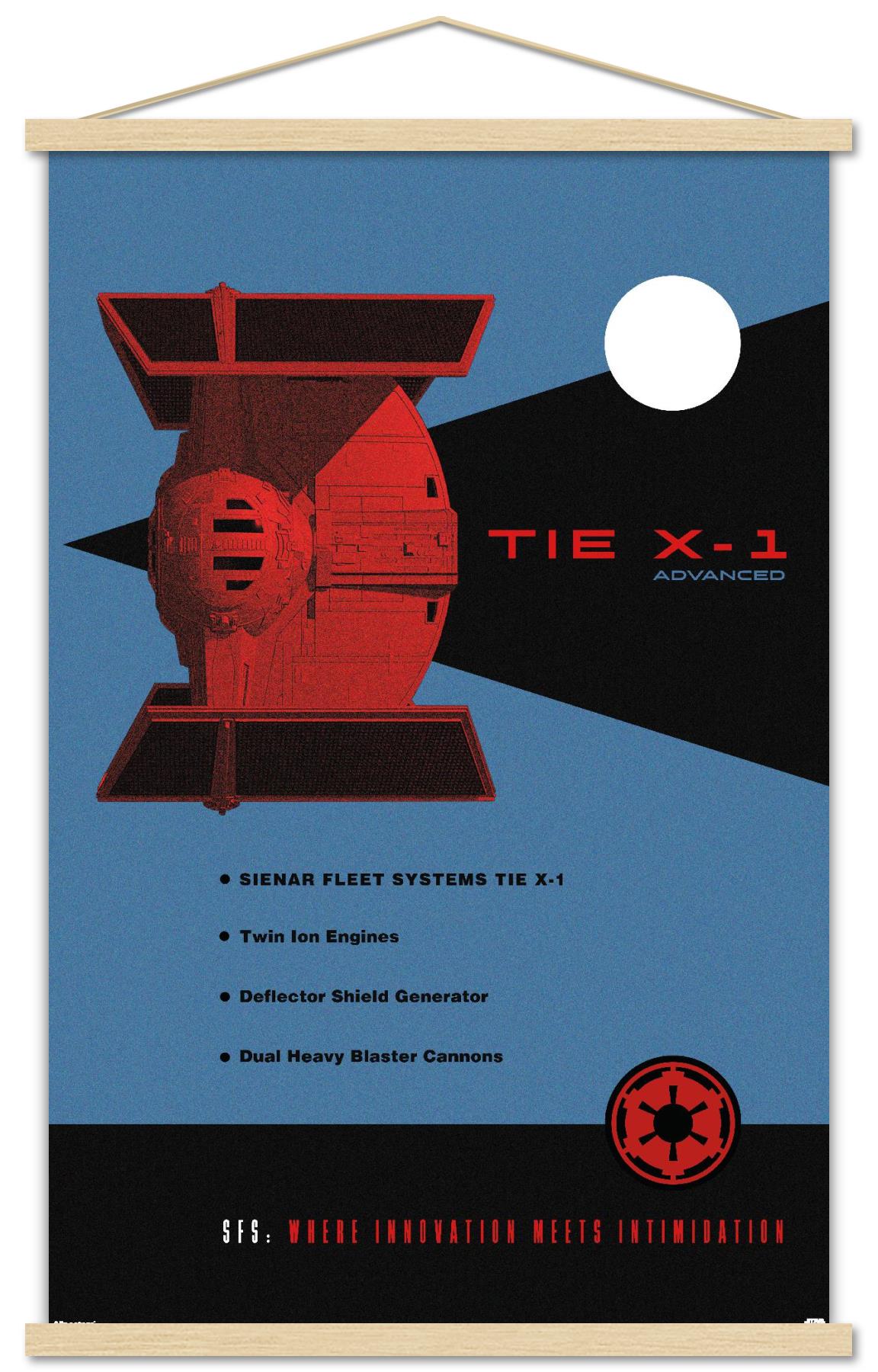 Star Wars: Moving At Lightspeed - TIE X-1 Wall Poster with Magnetic ...