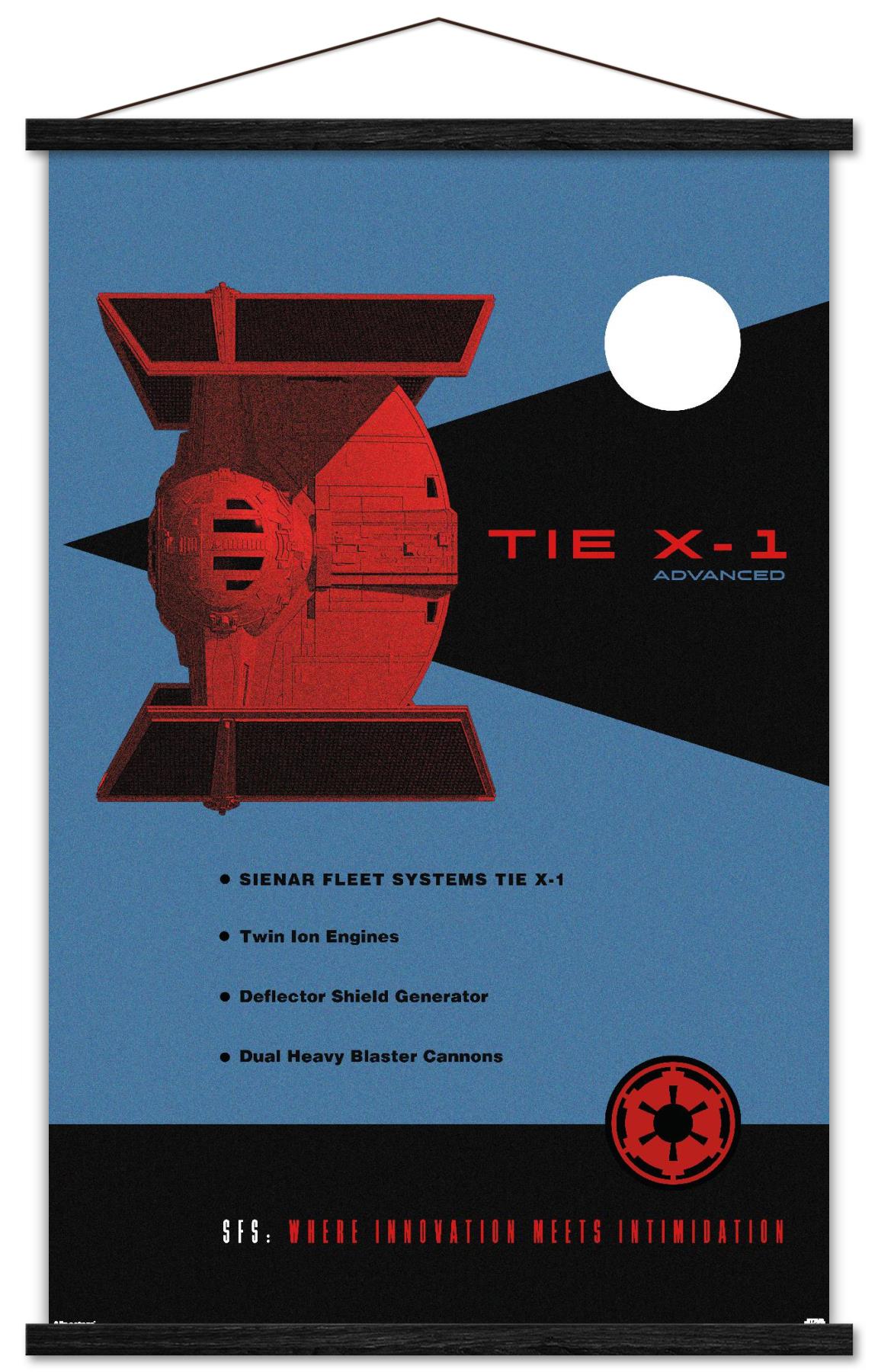 Star Wars: Moving At Lightspeed - TIE X-1 Wall Poster with Magnetic ...