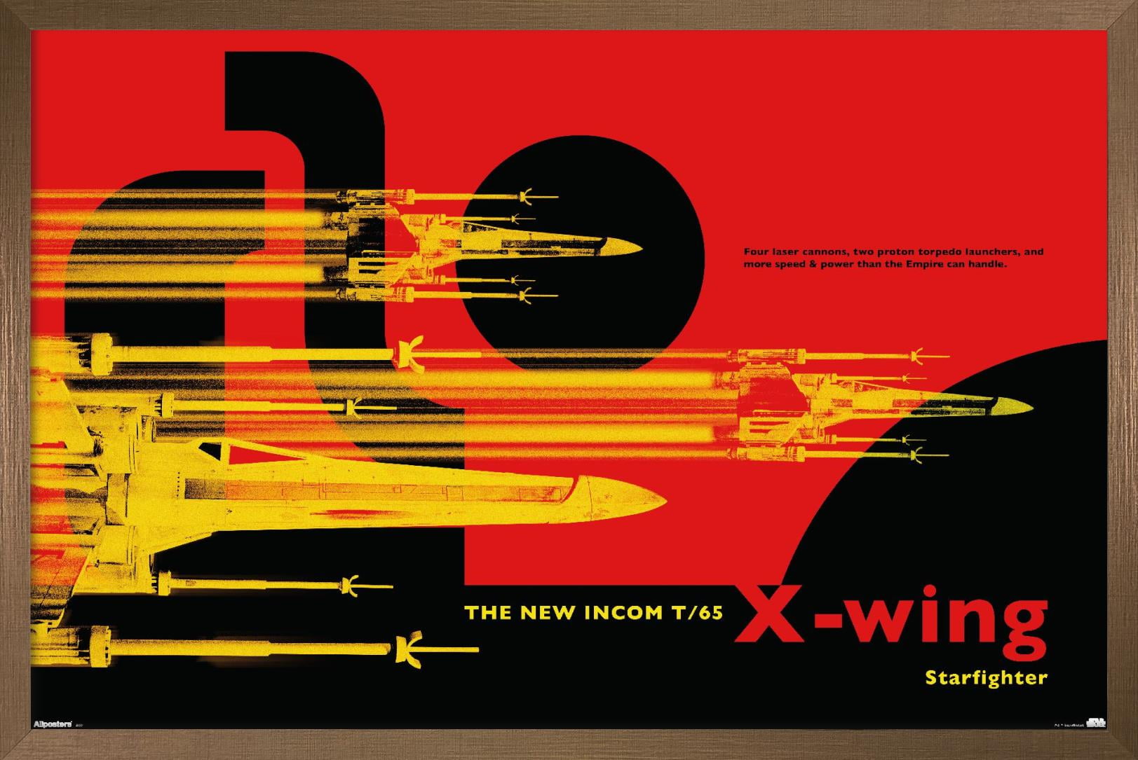 Star Wars: Moving At Lightspeed - X-Wing Wall Poster, 22.375" x 34 ...