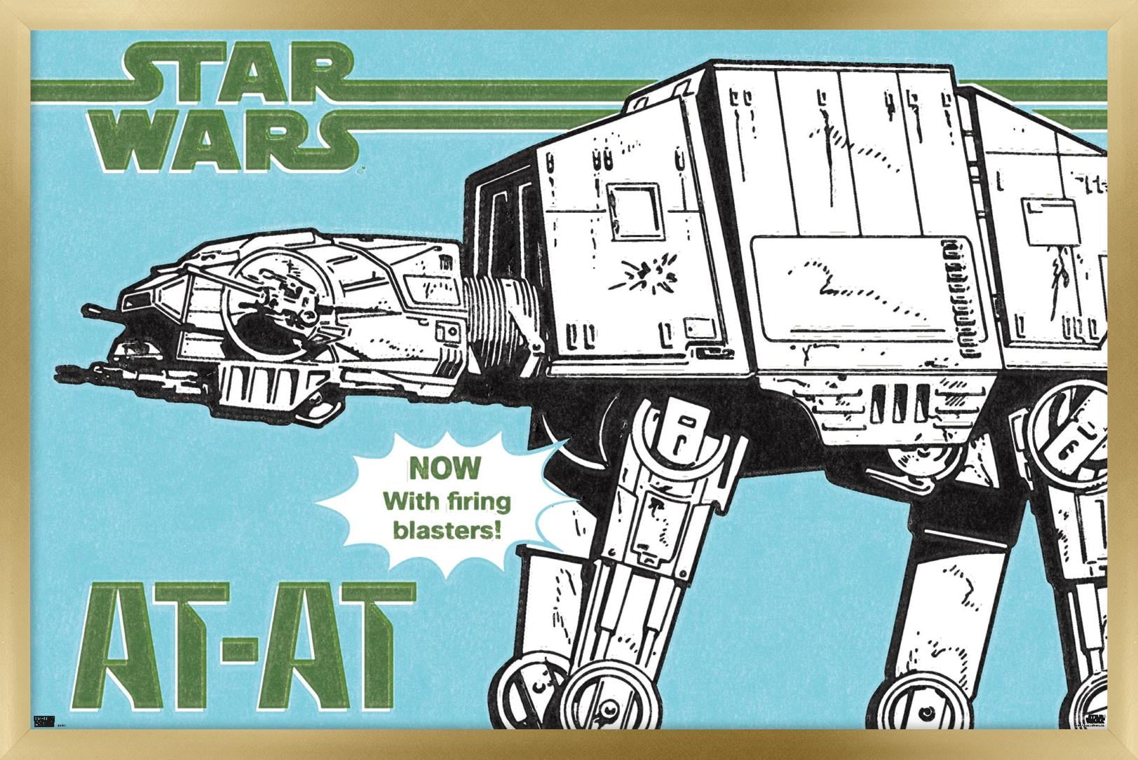 Star Wars: New Vintage - AT-AT Wall Poster, 14.725" x 22.375" Framed ...