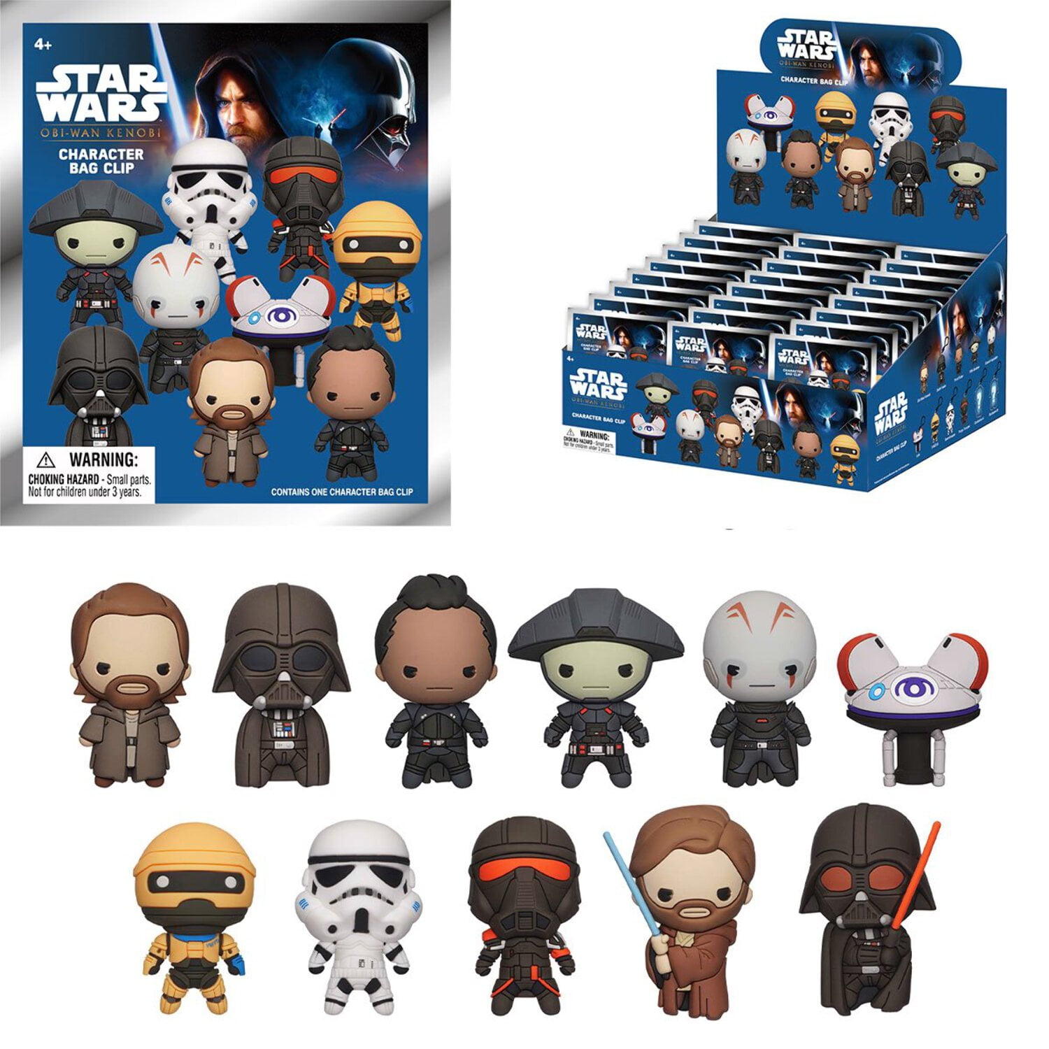 Monogram Star Wars 3D Foam Bag Clip Random 6-Pack, Obi-Wan Kenobi ...