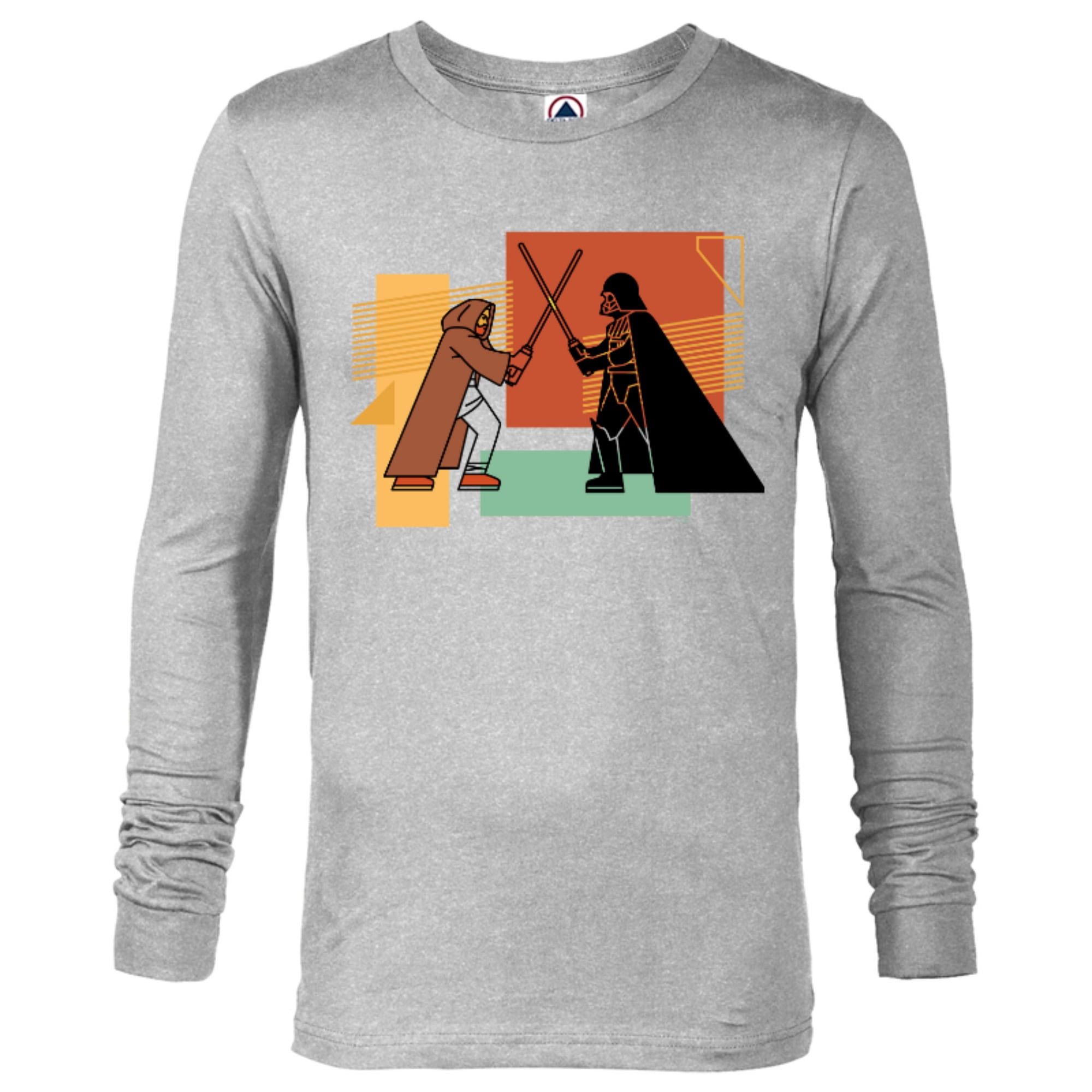 Star Wars Obi-Wan Kenobi Darth Vader Duel Cartoon - Long Sleeve T-Shirt ...