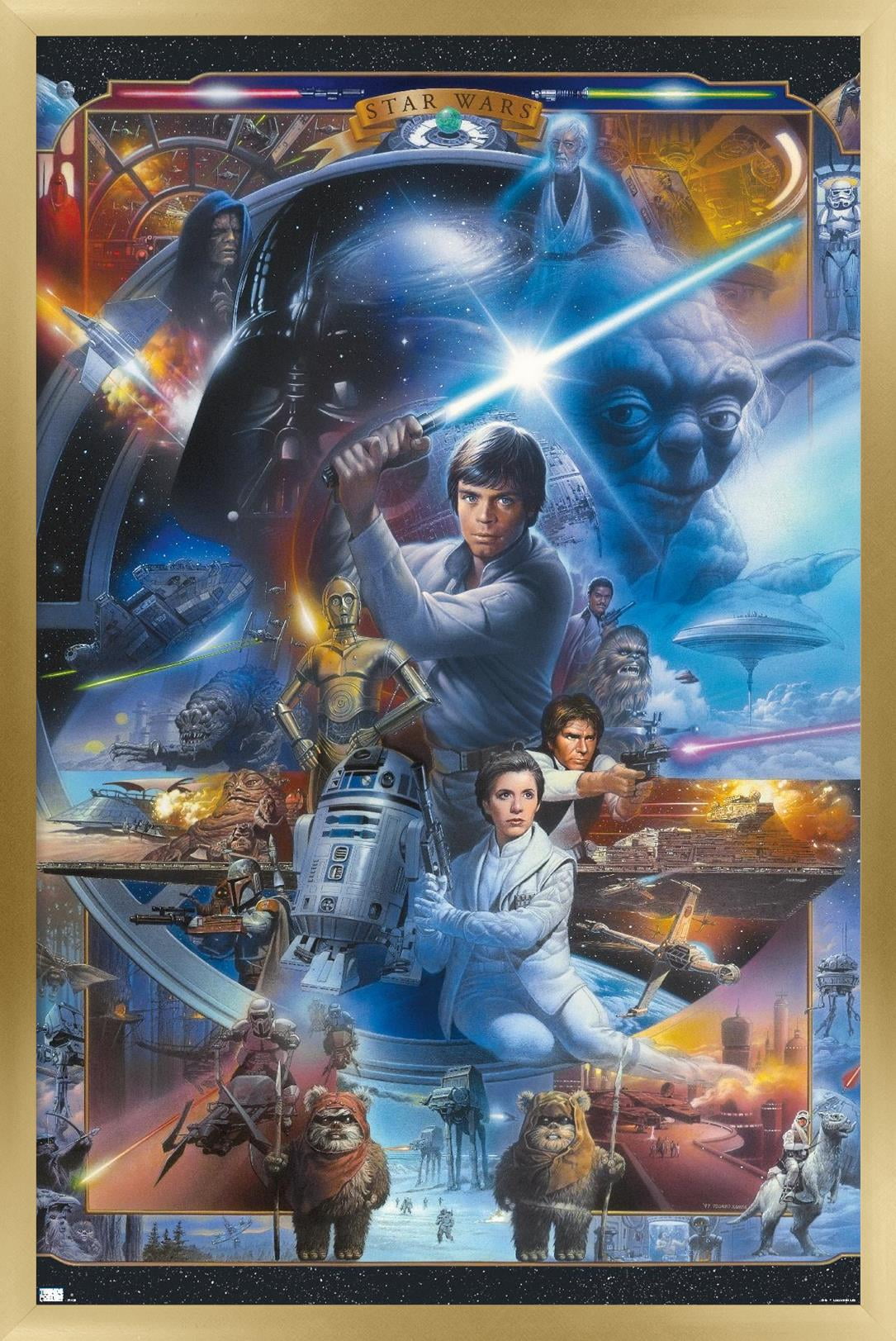 Star Wars: Original Trilogy - Collage Wall Poster, 22.375" x 34 ...