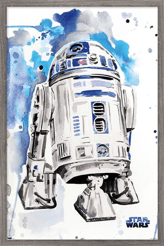 Star Wars: Original Trilogy - R2D2 Watercolor Wall Poster, 22.375" x 34 ...