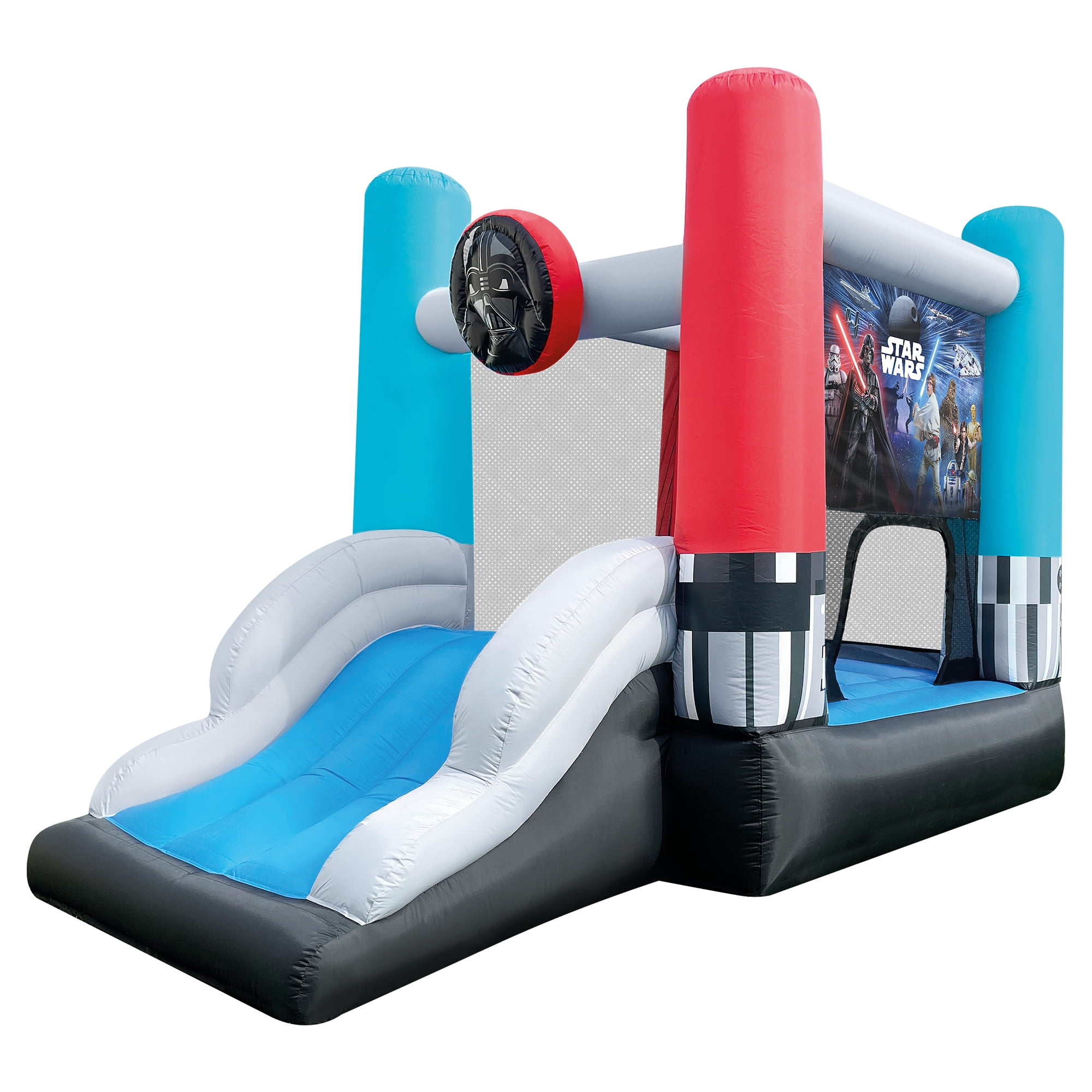 Star Wars Outdoor Bounce House with Slide, Plus Heavy Duty Air Blower ...
