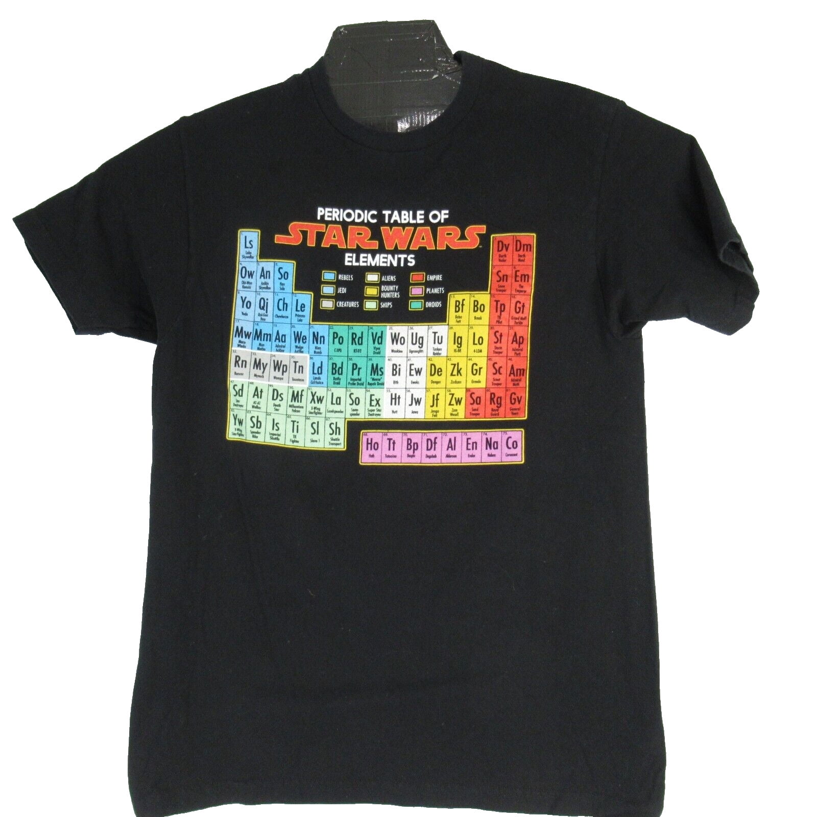 Star Wars Periodic Table Of Elements T Shirt Black Medium Fifth Sun ...