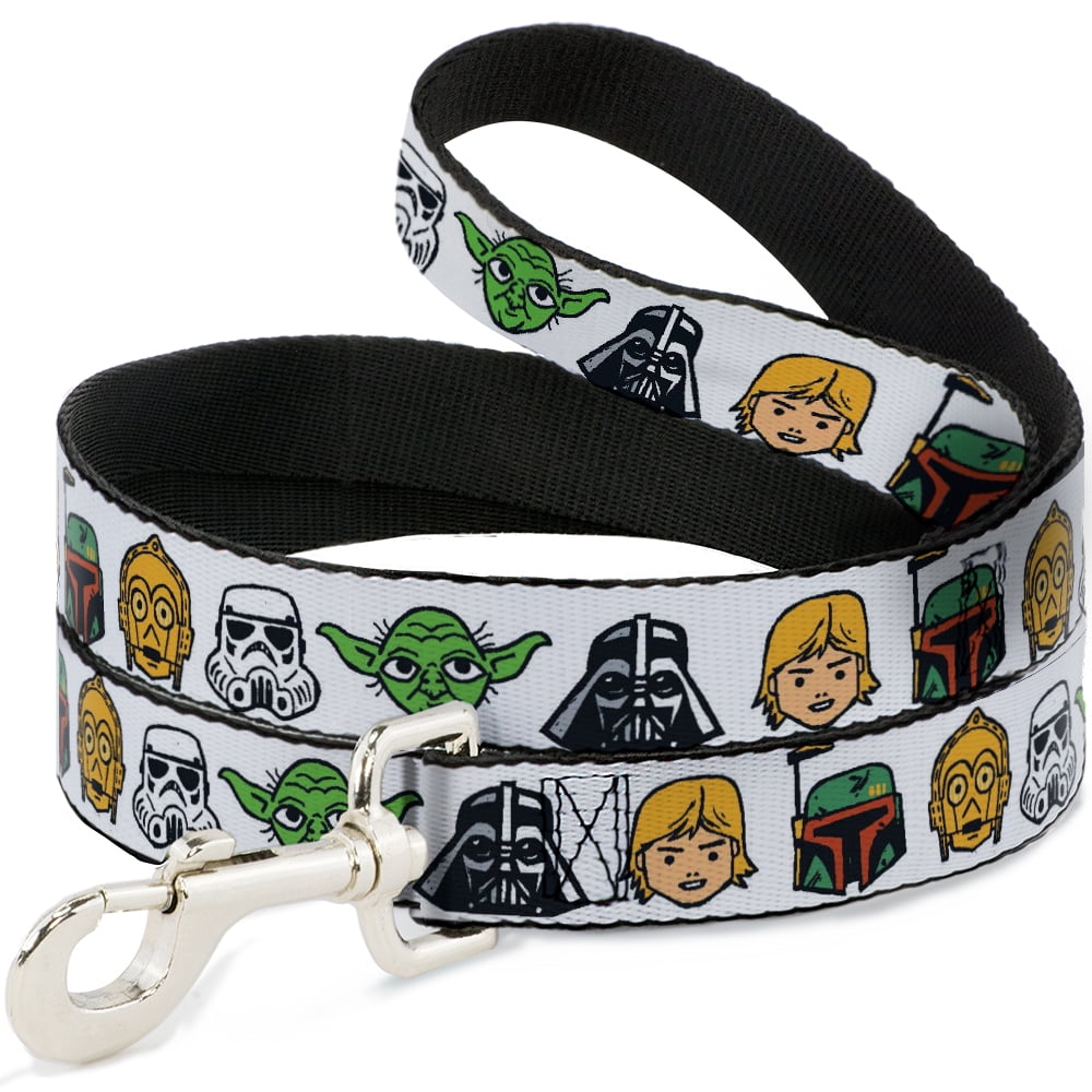 Star Wars Pet Leash, Dog Leash, Star Wars 6 Character Faces White, 4 ...