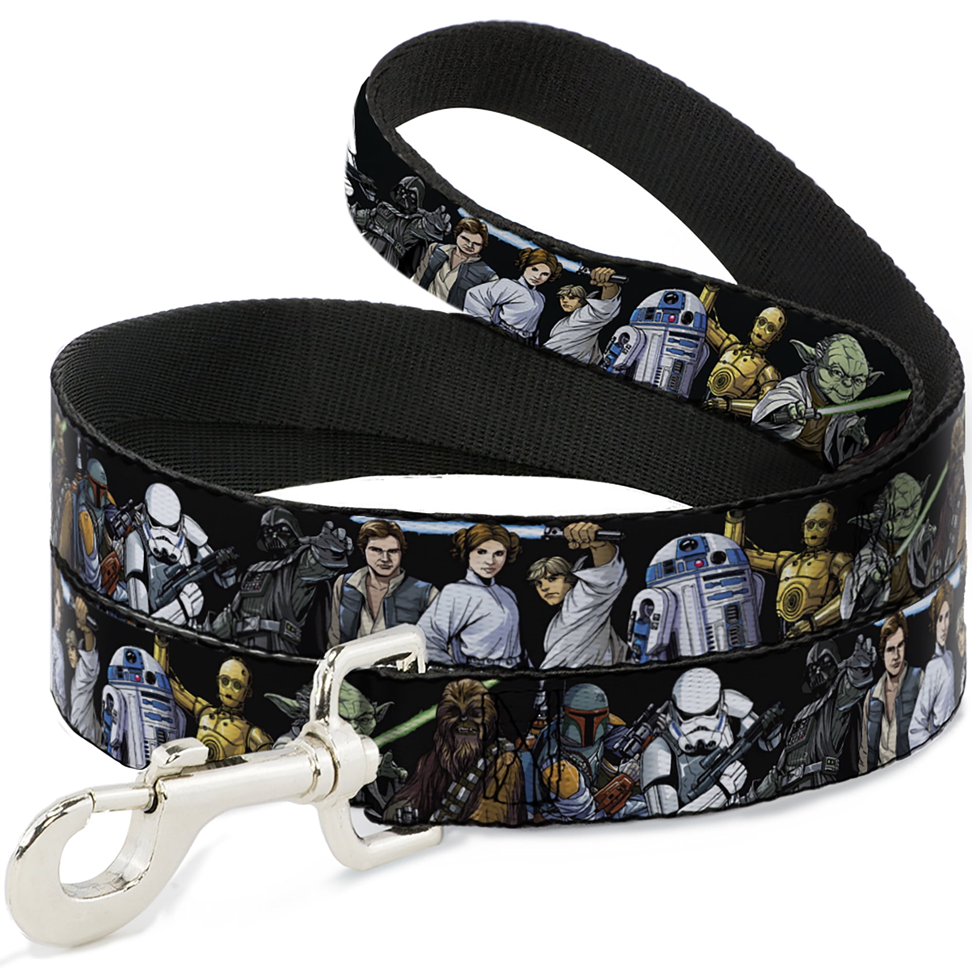 Star Wars Pet Leash, Dog Leash, Star Wars Classic Character Poses Black ...