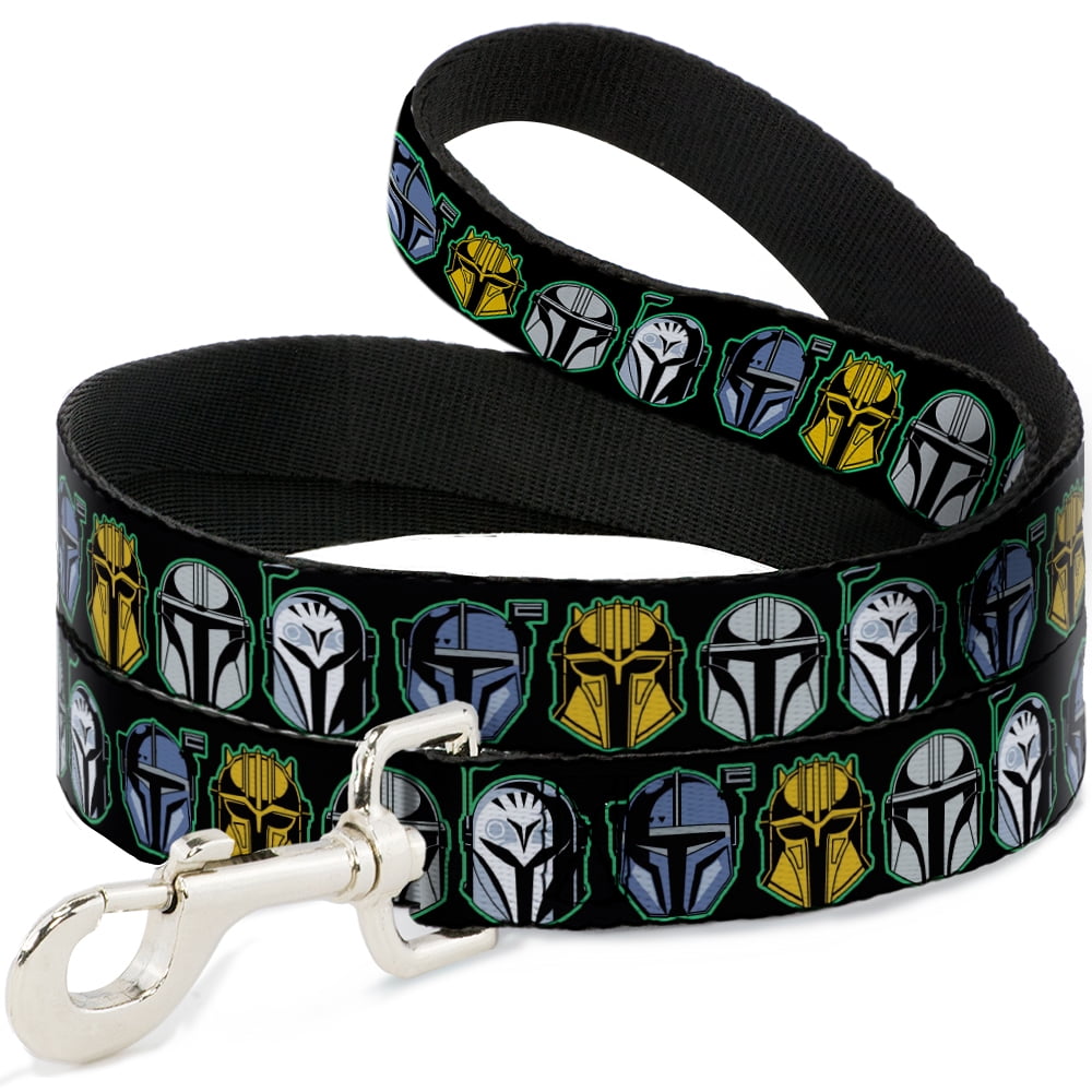 Star Wars Pet Leash, Dog Leash, Star Wars the Mandalorian Helmets Black ...