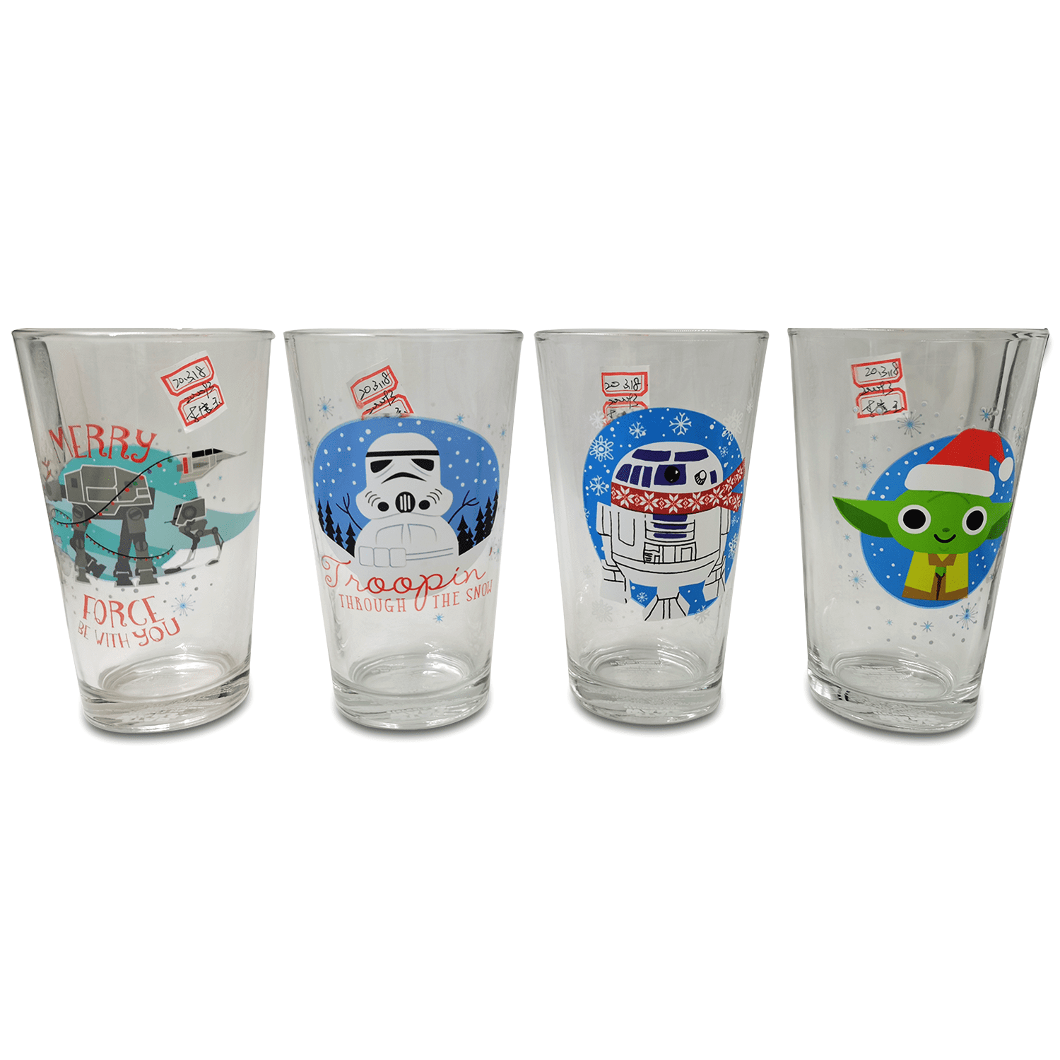 Star Wars, Pint, Clear Glass, 16-ounces, 4-Count - Walmart.com
