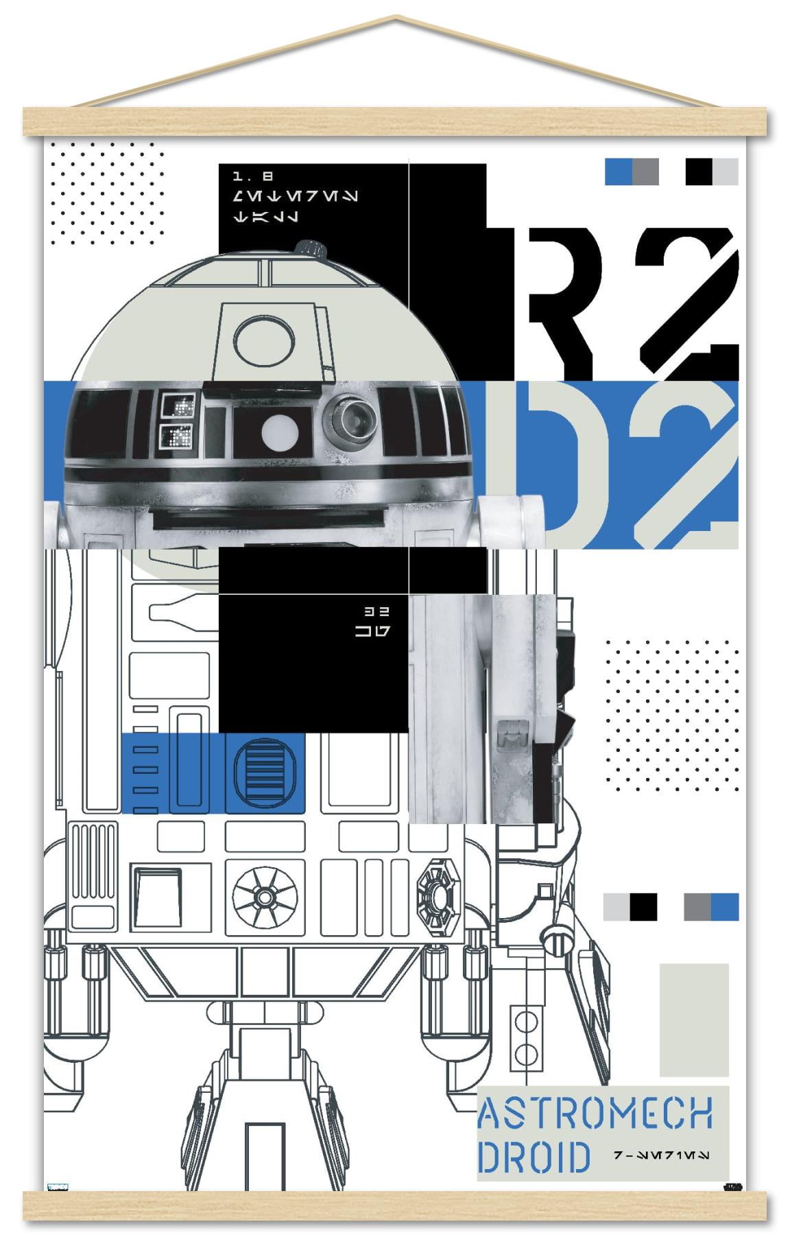 Star Wars: Power Of The Force - R2-D2 Wall Poster with Magnetic Frame ...