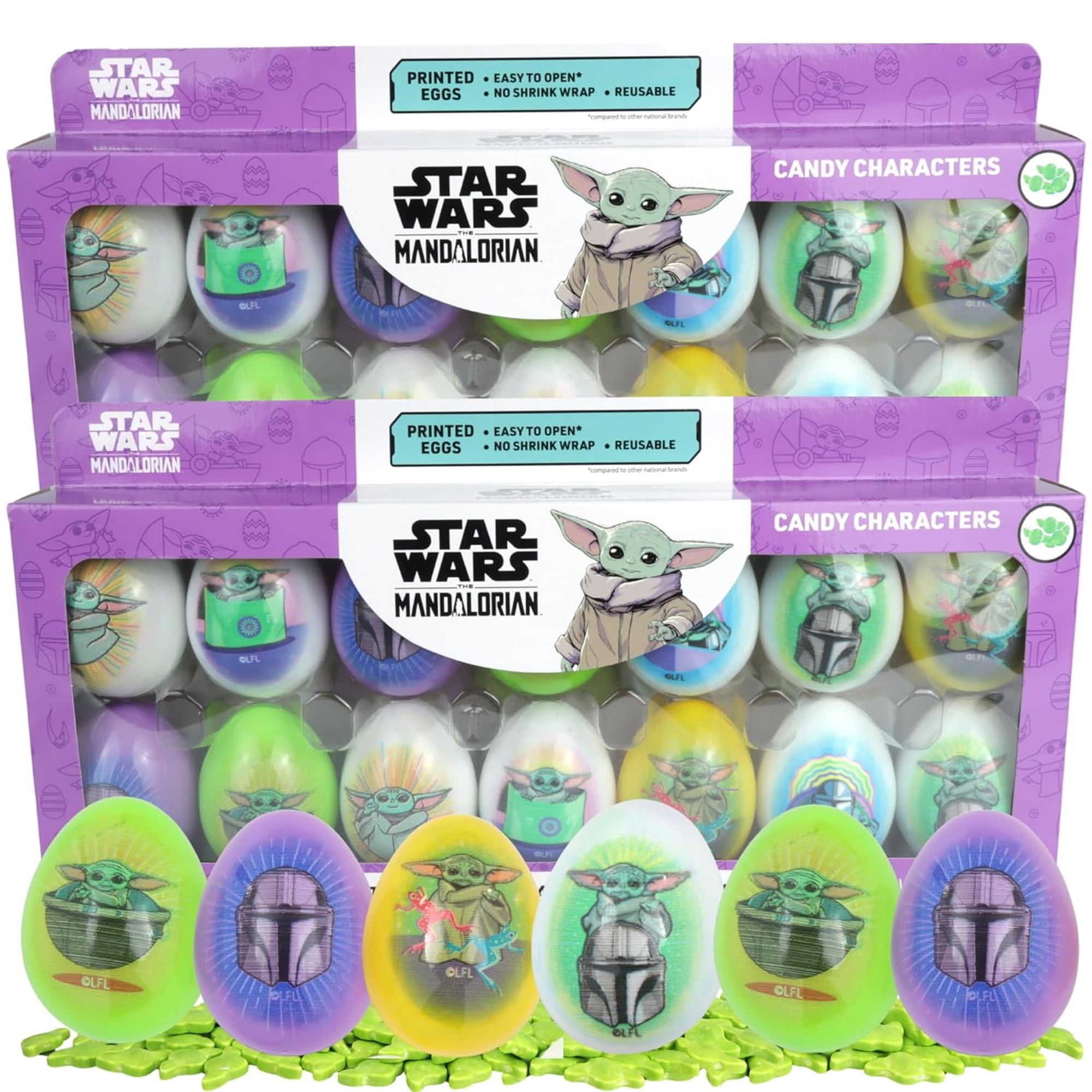 Star Wars Pre-Filled Printed Easter Eggs, Easter Egg Hunt Candy, Pack ...
