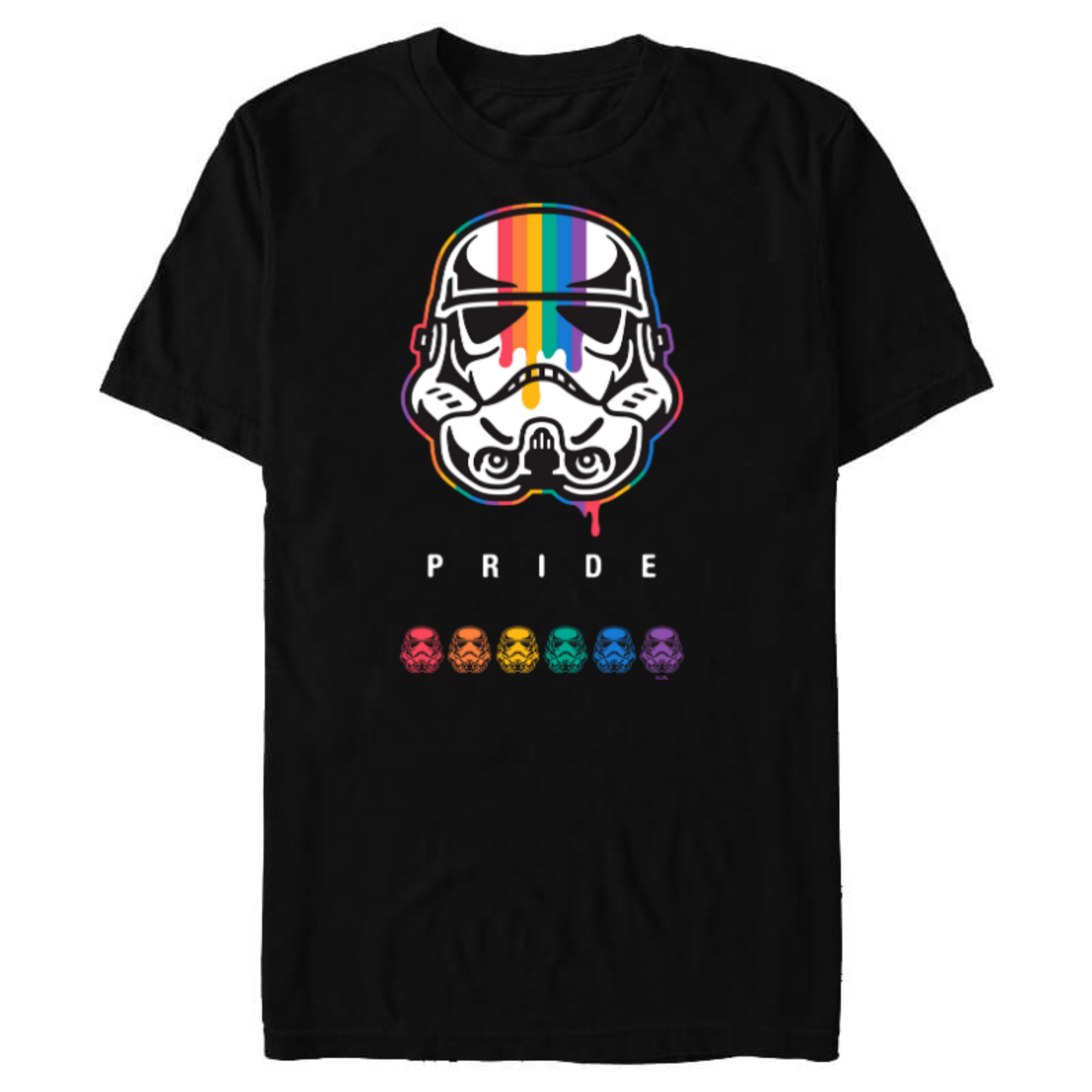 Star Wars Pride Stormtrooper Helmet Rainbow Paint Drip - Short Sleeve ...
