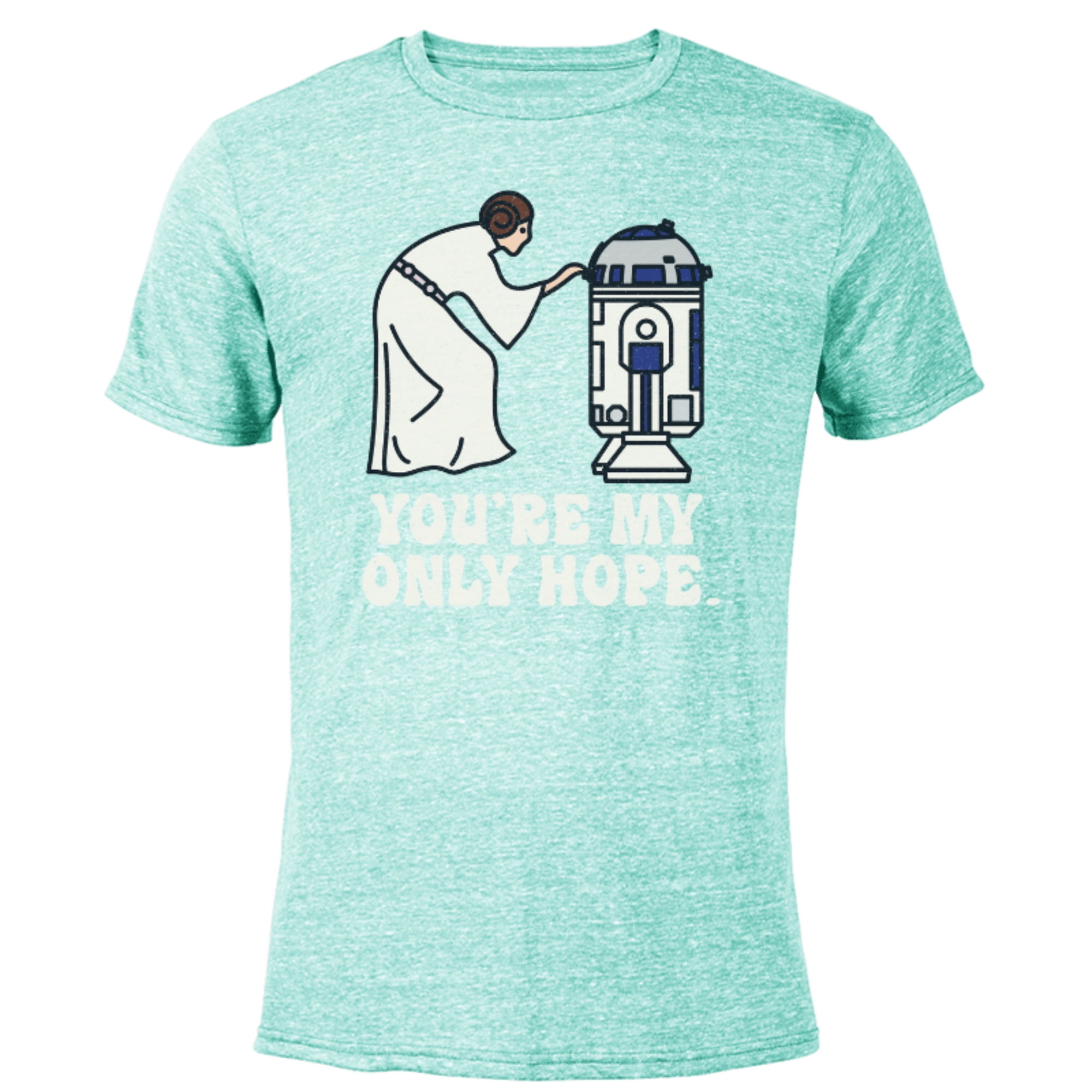 Star Wars Princess Leia R2-D2 You’re My Only Hope Retro - Short Sleeve ...