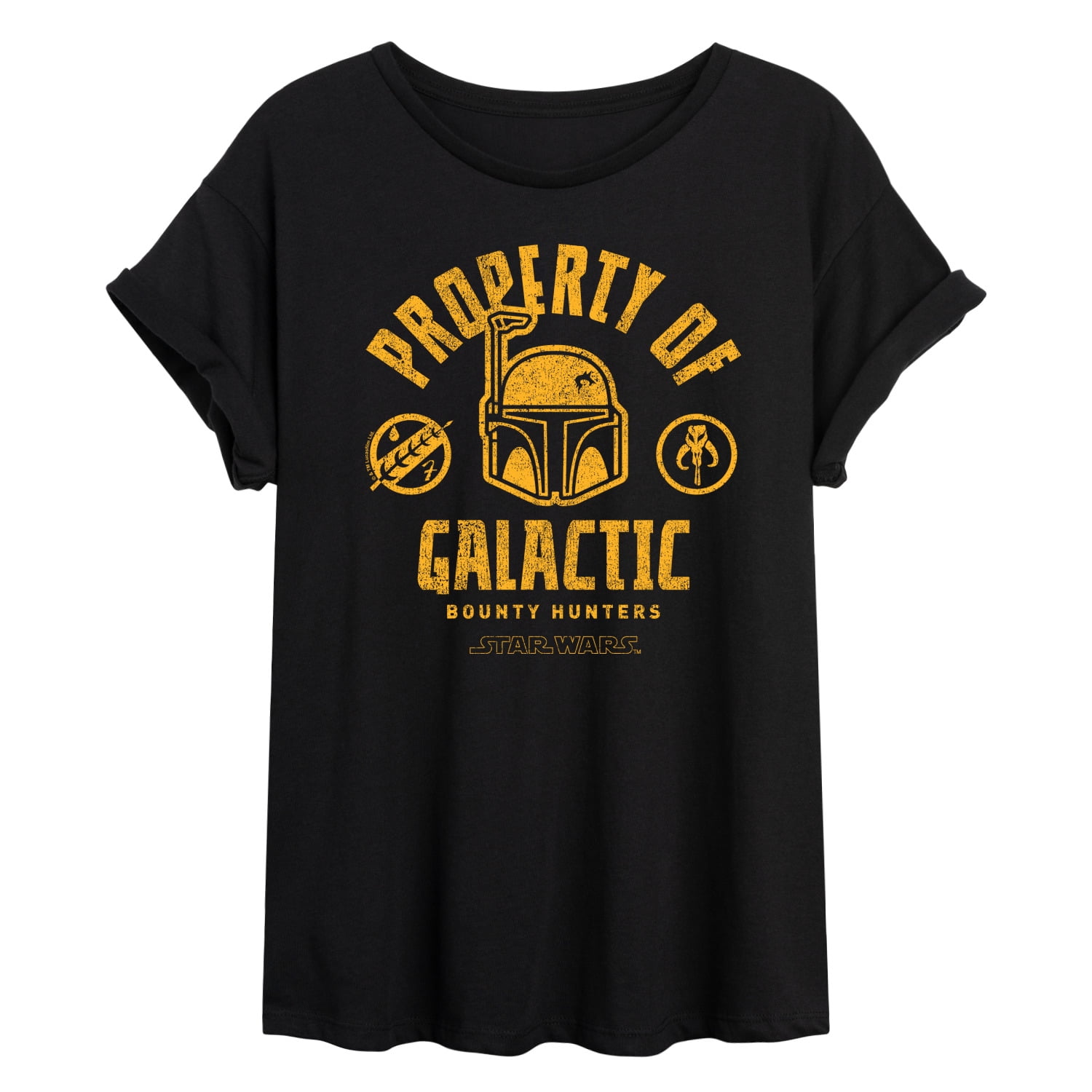 Star Wars - Property Of Galactic Bounty Hunters - Women's Oversized Tee - Walmart.com