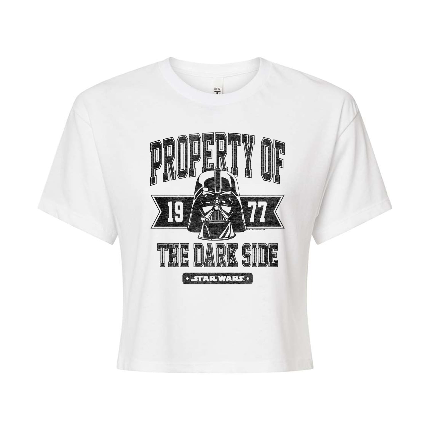 Star Wars - Property Of The Dark Side - Juniors Cropped Tee - Walmart.com