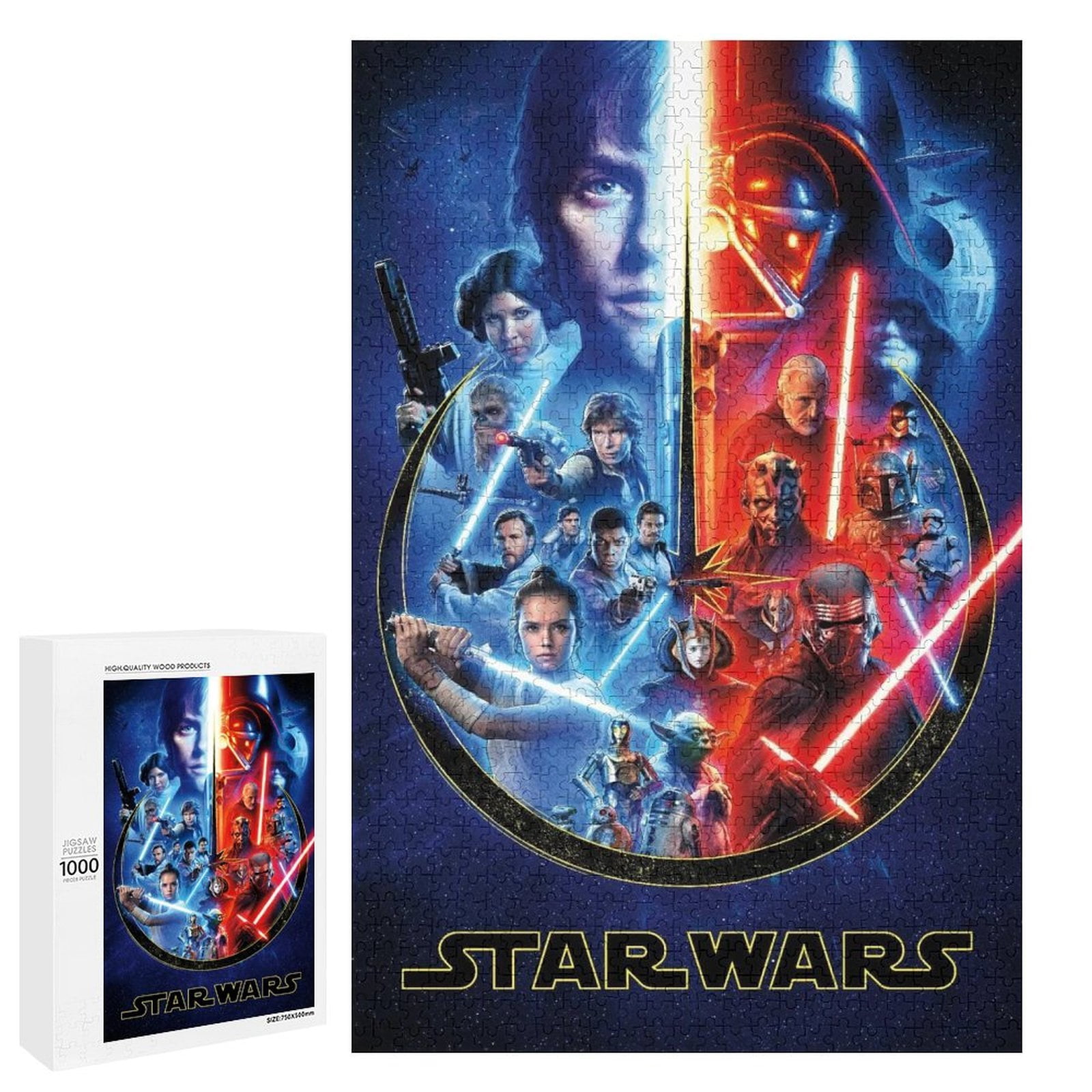 Star Wars Puzzle - 1000 PCS Jigsaw Puzzle For Adults Kids Boys Girls ...
