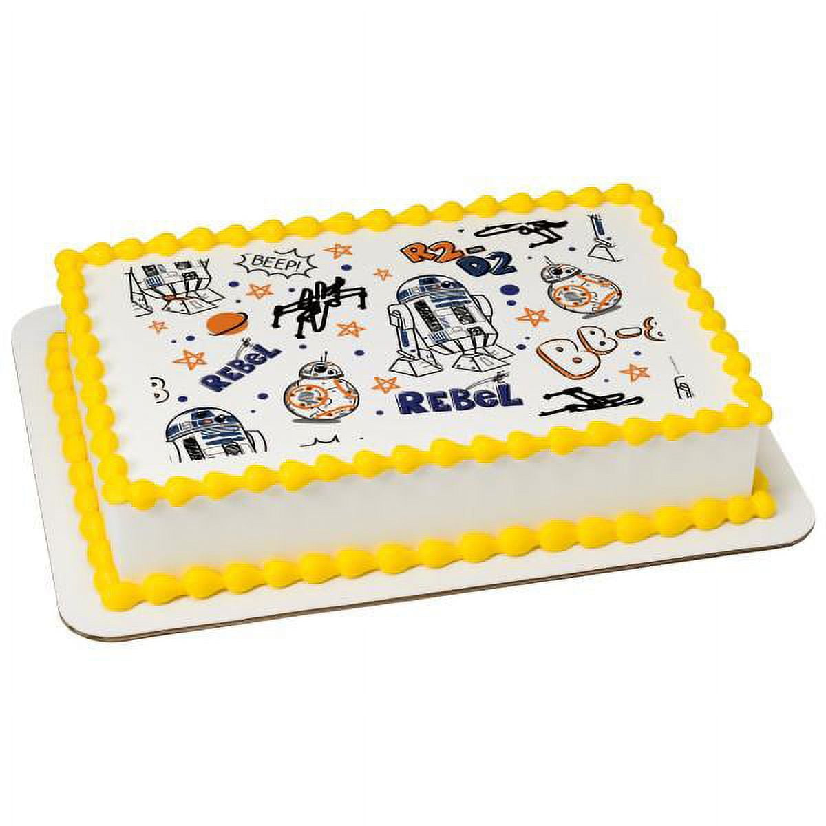 Star Wars R2-D2 Edible Cake Topper Image - Walmart.com