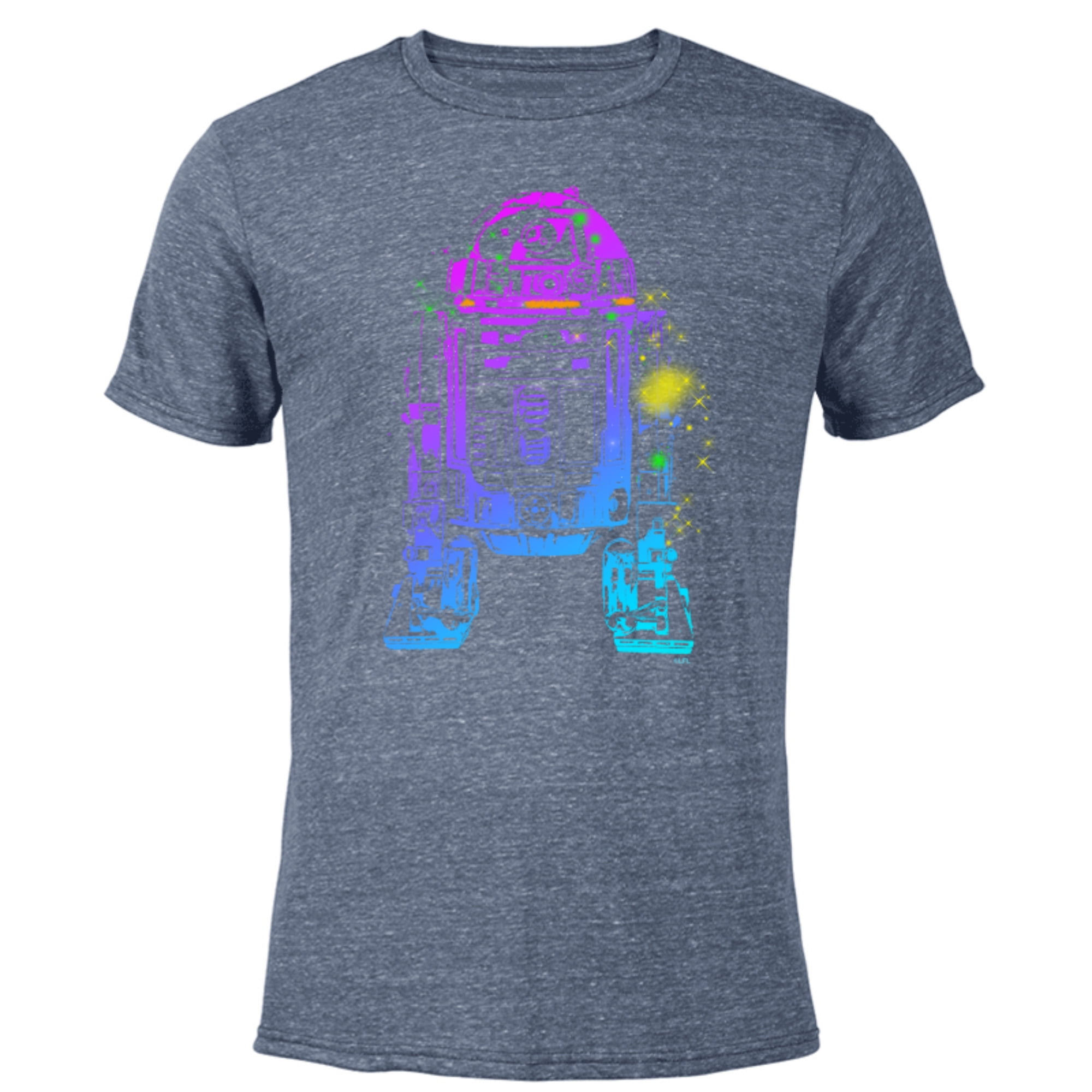 Star Wars R2-D2 Neon Gradient - Short Sleeve Blended T-Shirt for Adults ...