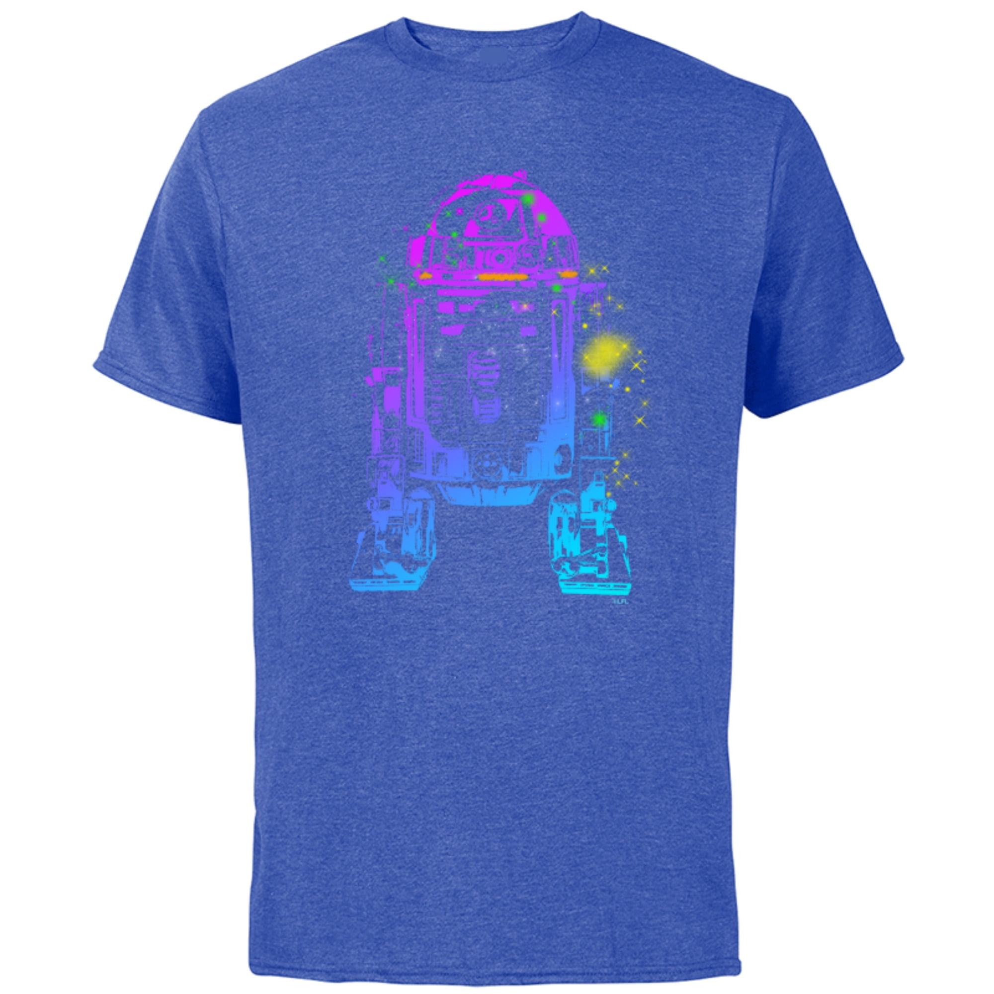 Star Wars R2-D2 Neon Gradient - Short Sleeve Cotton T-Shirt for Adults ...