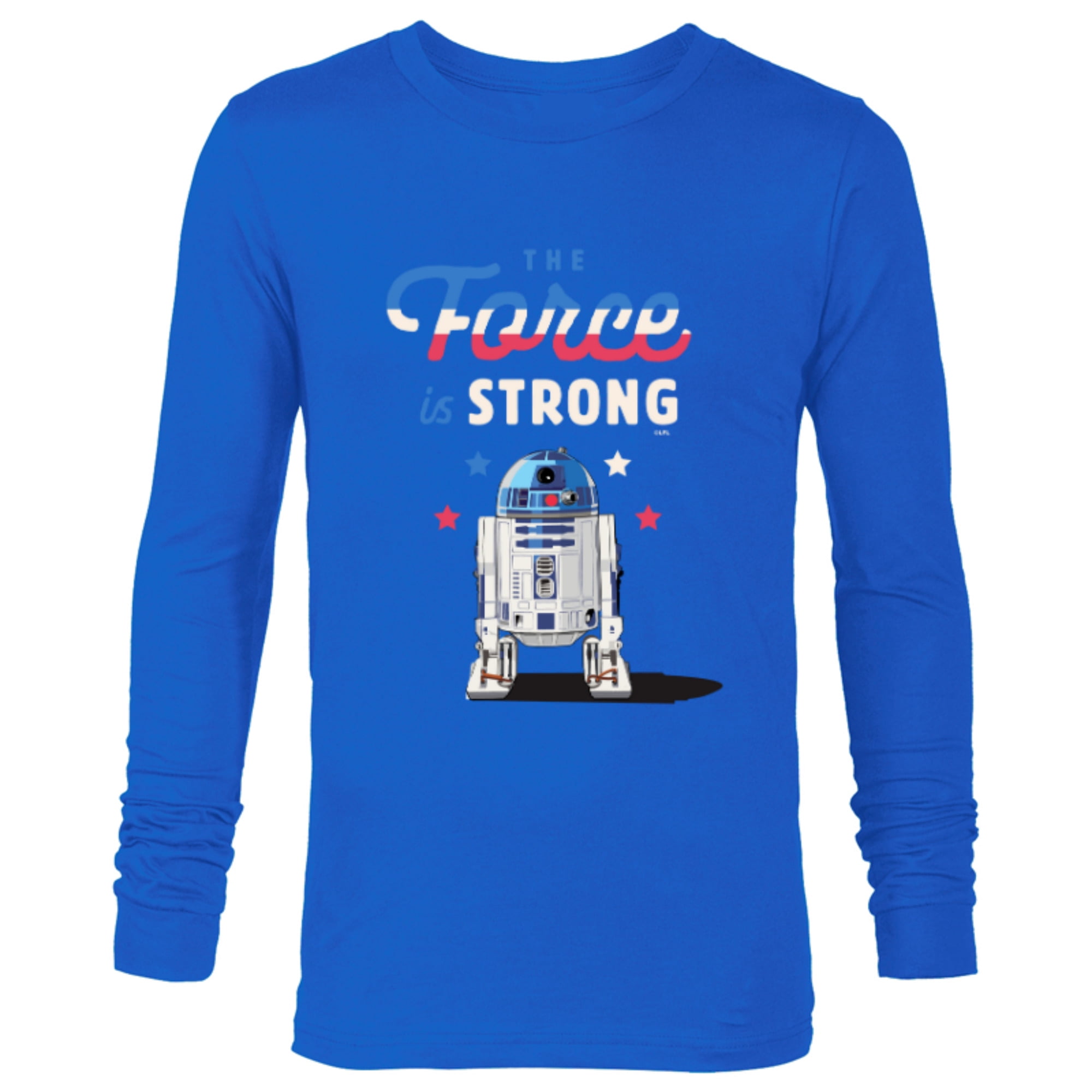 Star Wars R2-D2 The Force is Strong Americana - Long Sleeve T-Shirt for ...