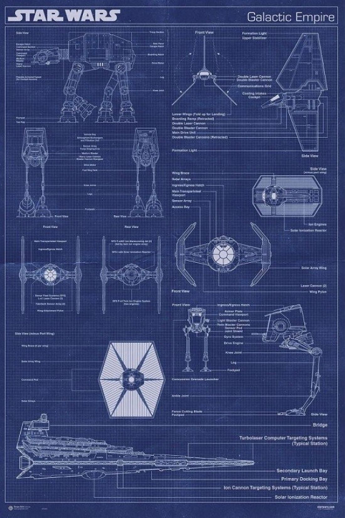 Star Wars Rebel Galactic Empire Machine Laminated Poster (24 x 36 ...