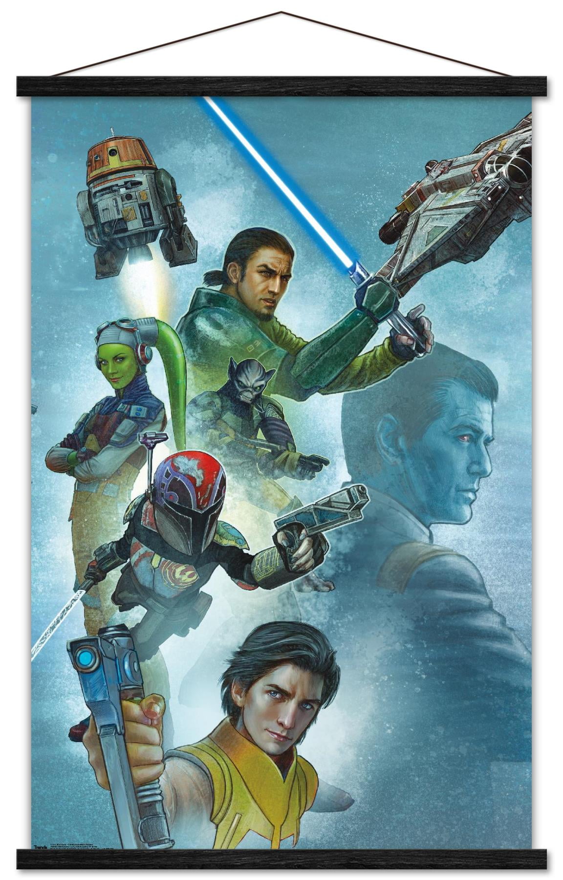 Star Wars: Rebels - Celebration Mural Wall Poster with Wooden Magnetic ...