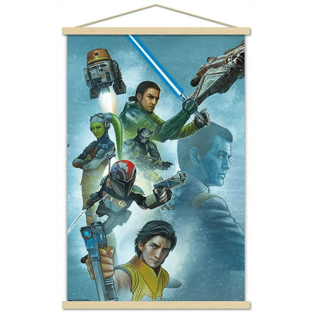 Star Wars: Rebels - Celebration Mural Wall Poster with Wooden Magnetic ...