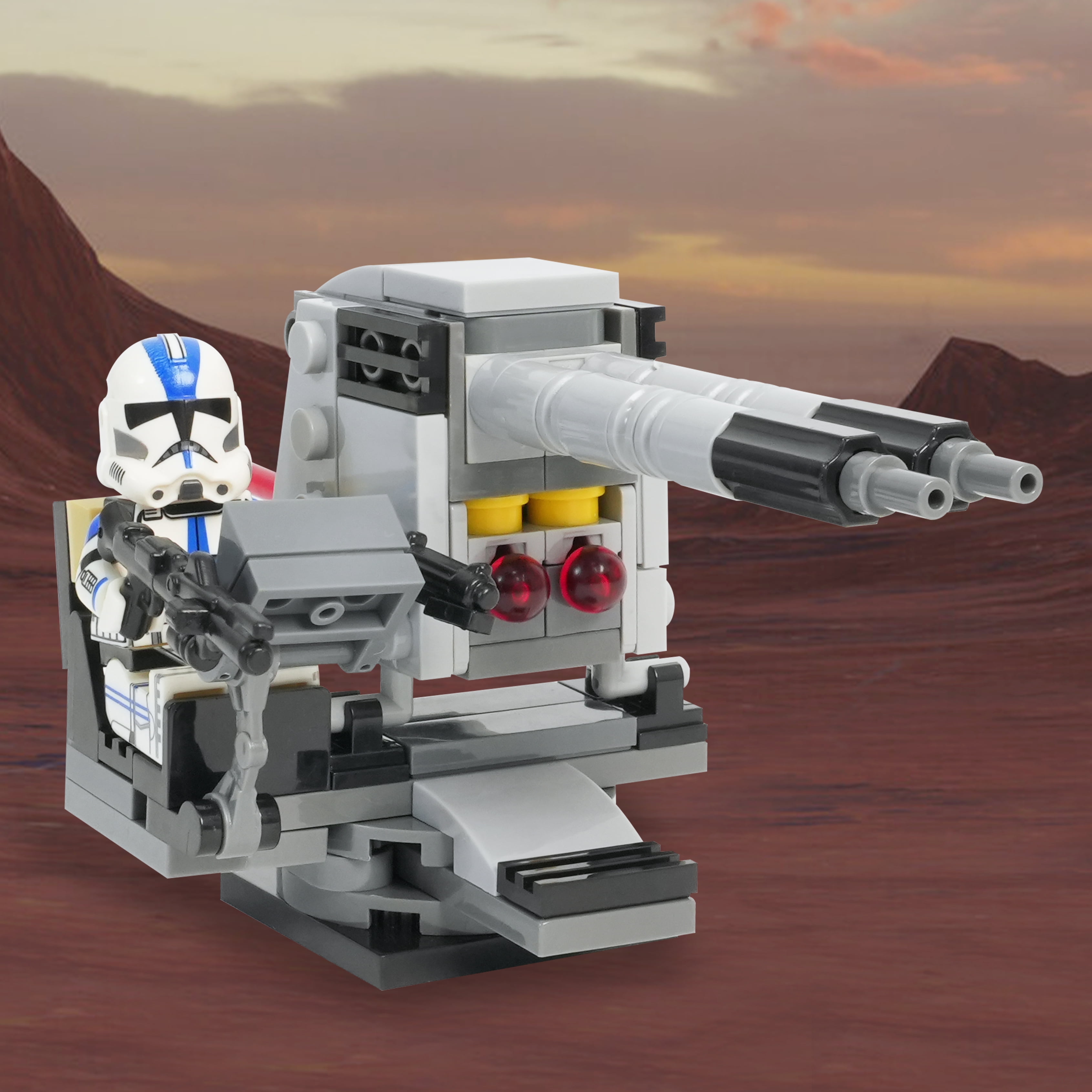 Star Wars Republic Anti-aircraft Turrets Building Block Figure Moc ...