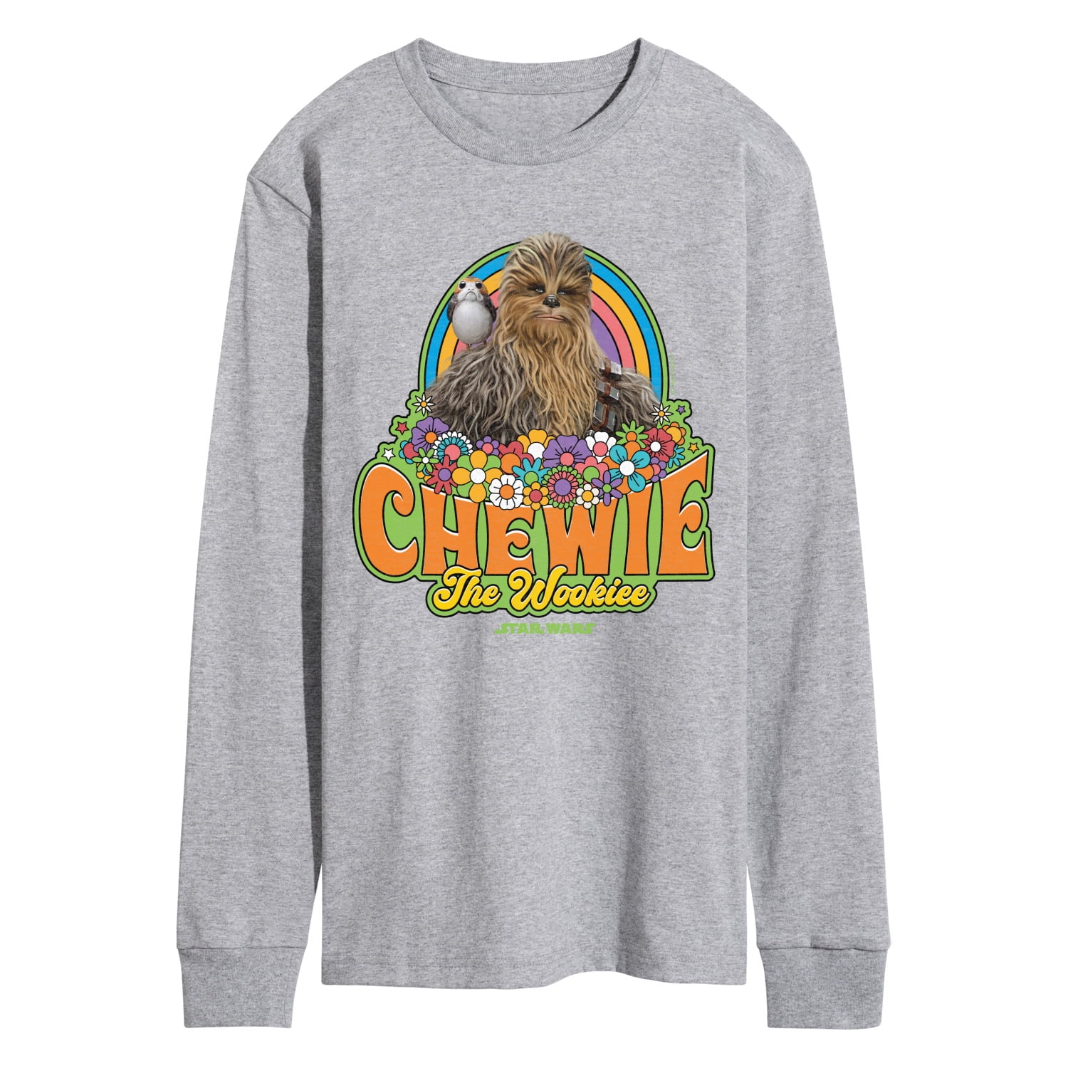 Star Wars - Retro Chewy - Men's Long Sleeve Tee - Walmart.com