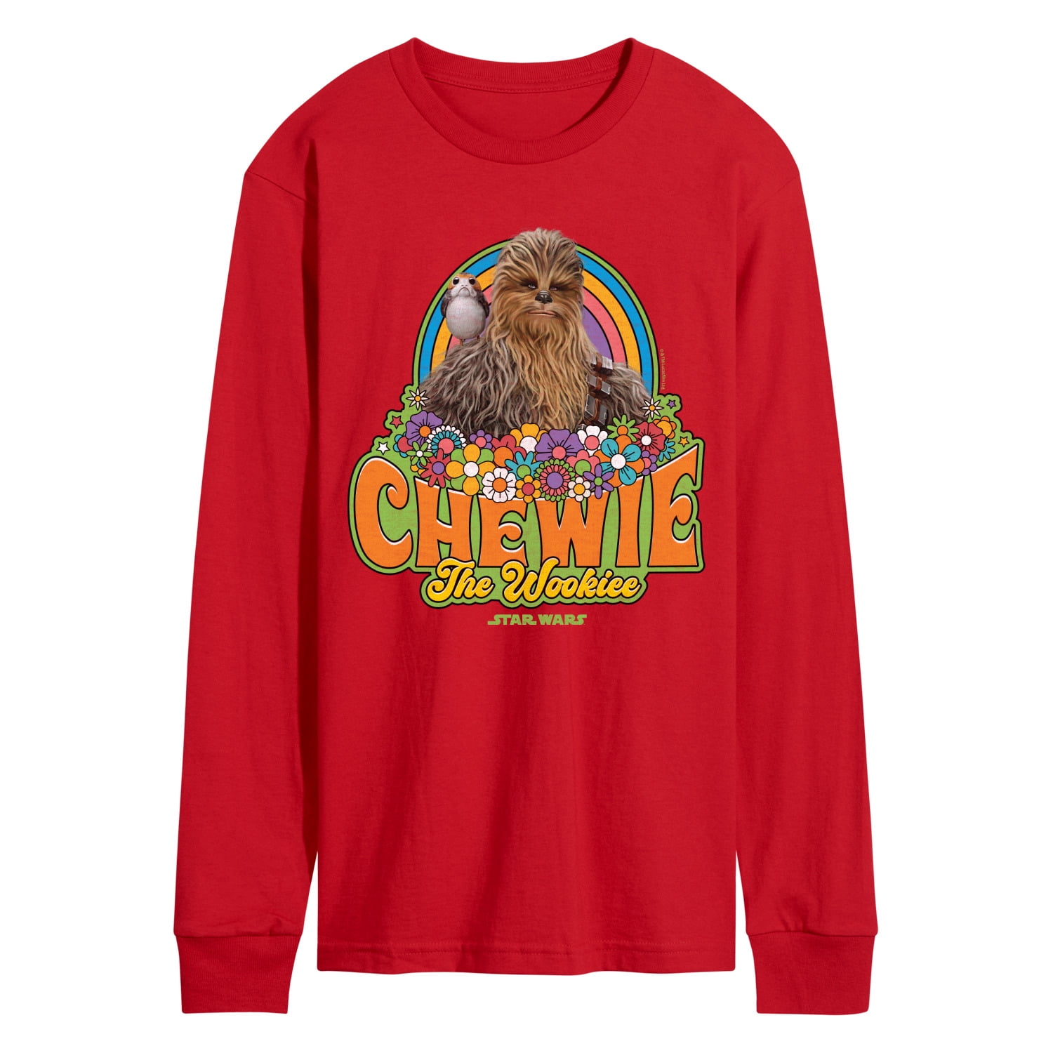 Star Wars - Retro Chewy - Men's Long Sleeve Tee - Walmart.com