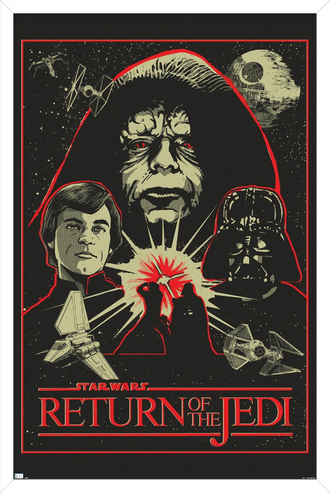 Star Wars: Return of the Jedi - Red Outline Illustration Wall Poster ...