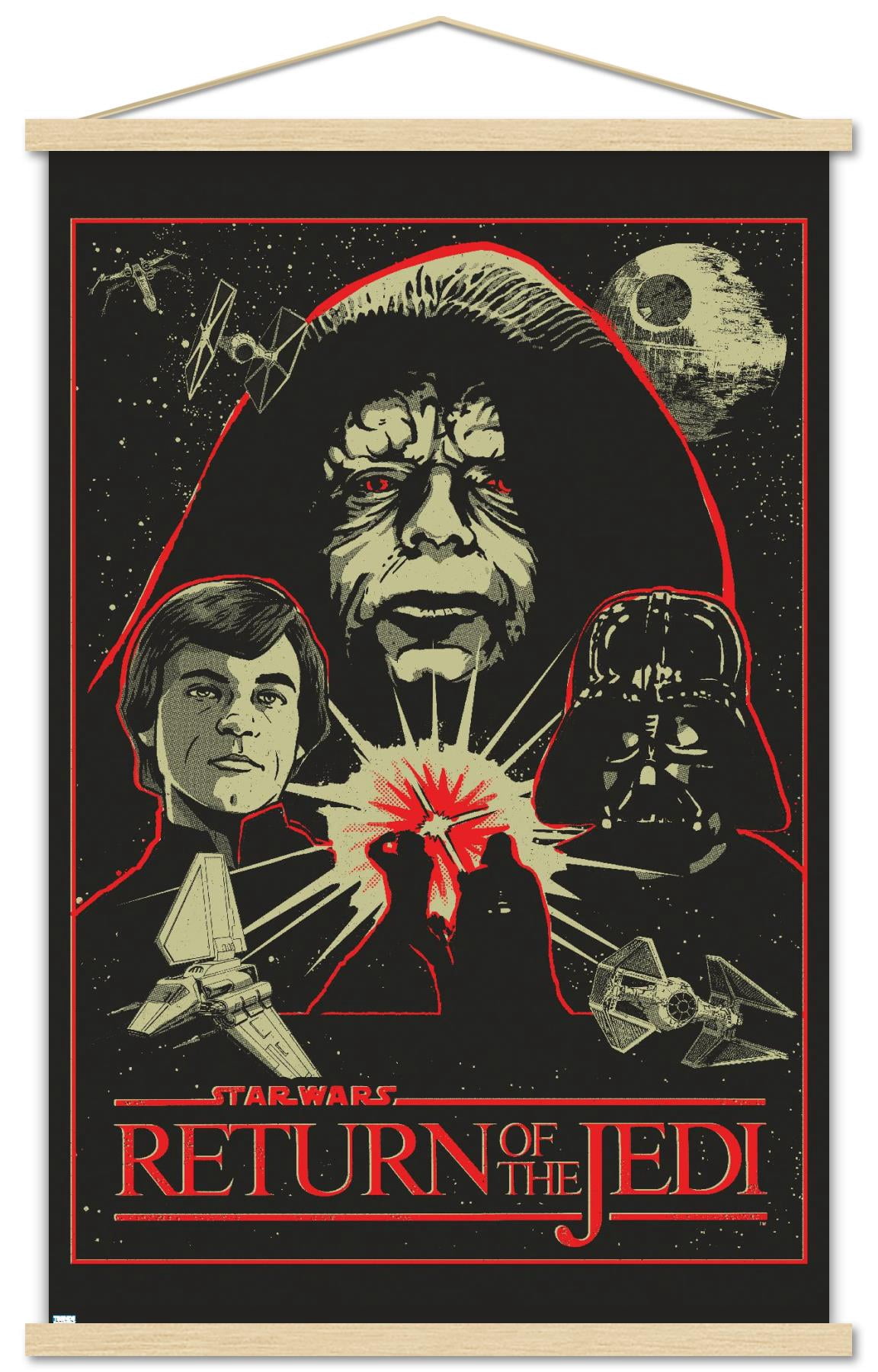 Star Wars: Return of the Jedi - Red Outline Illustration Wall Poster ...
