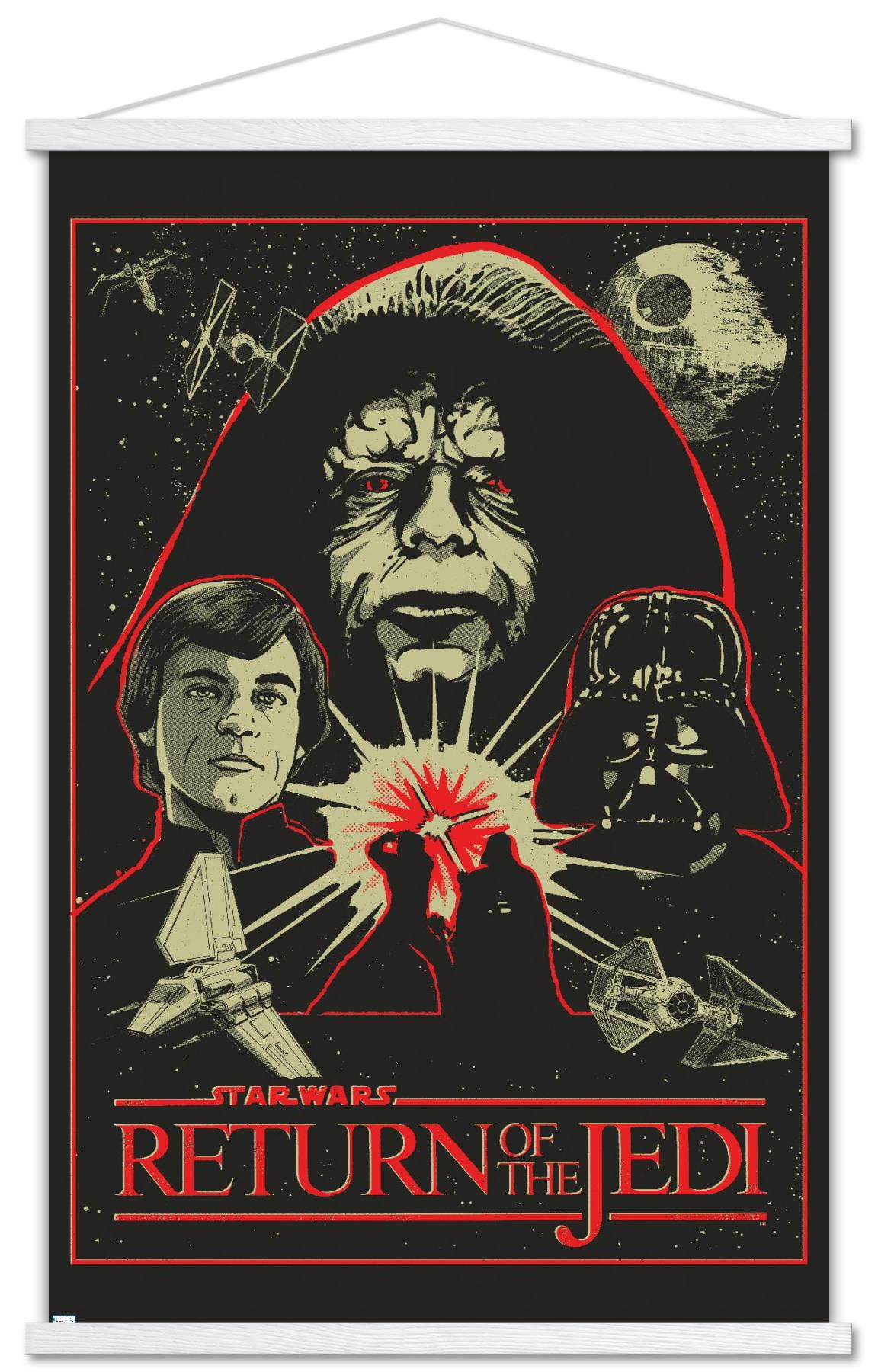 Star Wars: Return of the Jedi - Red Outline Illustration Wall Poster ...