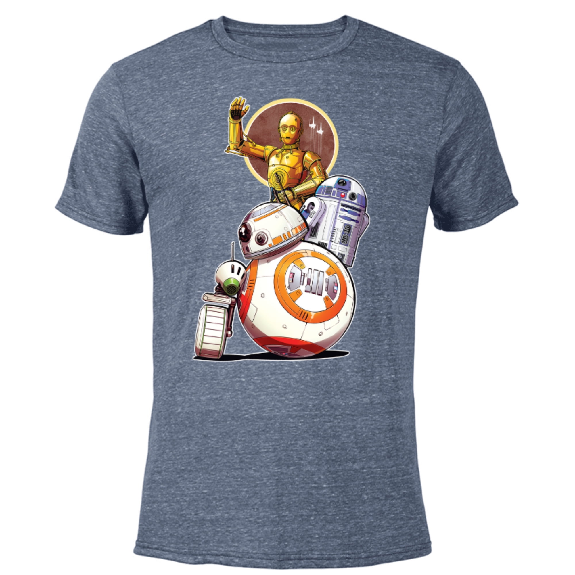 Star Wars Rise of Skywalker Droids Collage - Short Sleeve Blended T ...