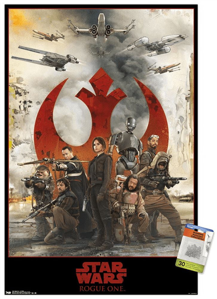 Star Wars: Rogue One - Assemble Wall Poster with Push Pins, 22.375" x ...