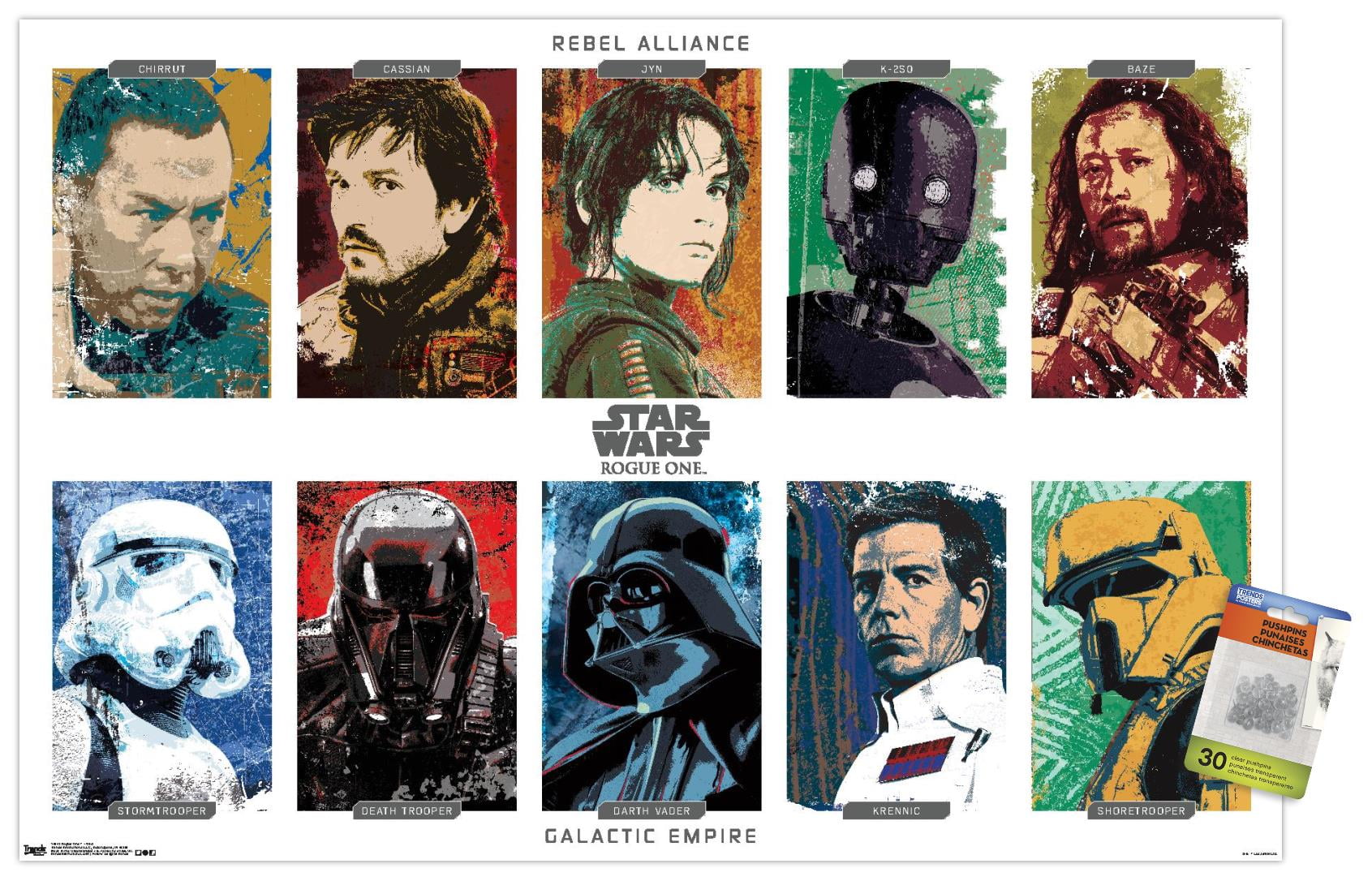 Star Wars: Rogue One - Grid Wall Poster with Push Pins, 22.375" x 34 ...