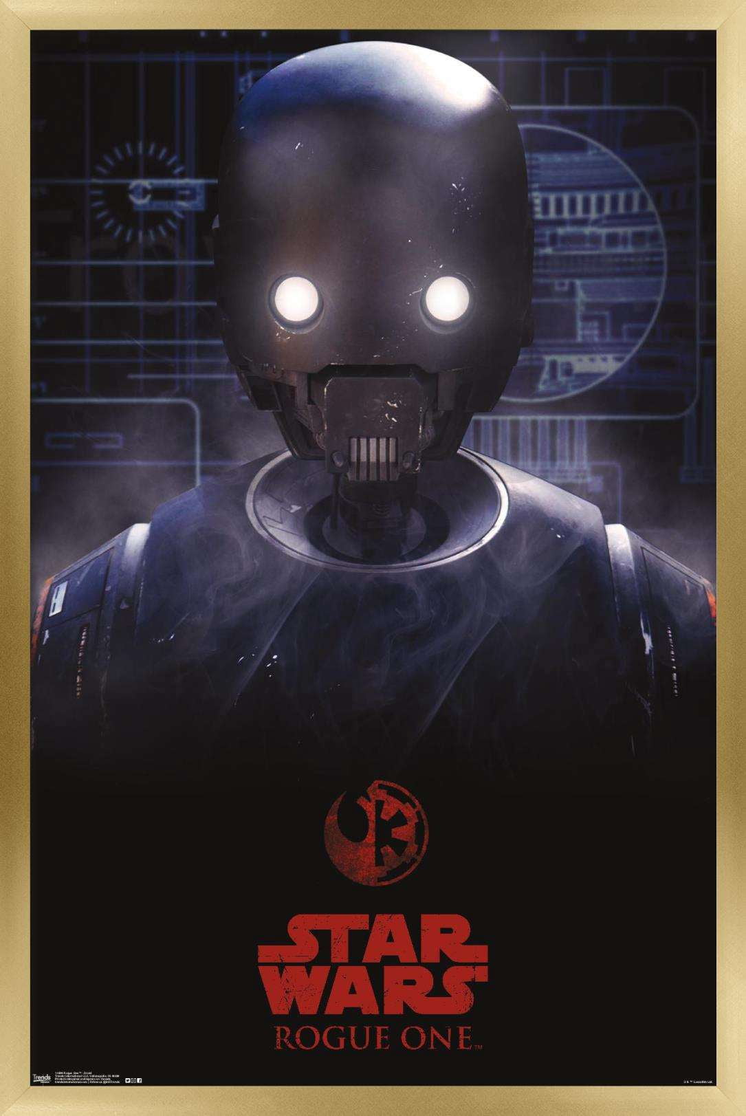 Star Wars: Rogue One - K2SO Wall Poster, 14.725" x 22.375", Framed ...