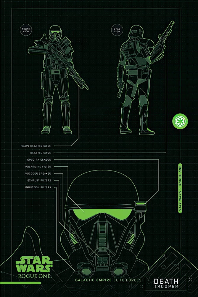 Star Wars: Rogue One - Movie Poster / Print (Death Trooper Schematics ...