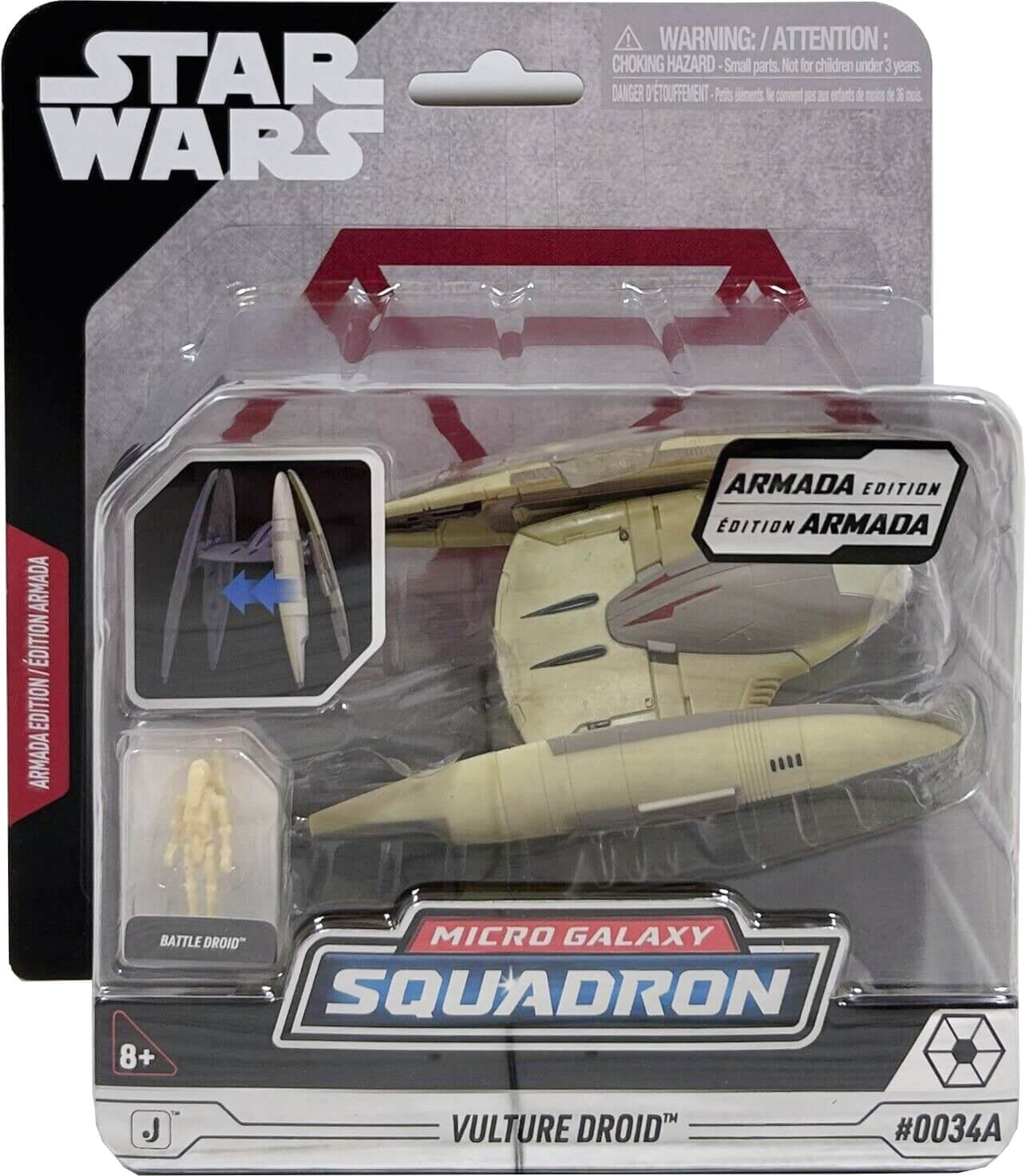 Star Wars SWJ Vulture Droid Vehicle & Battle Droid Figure, 3" Armada ...