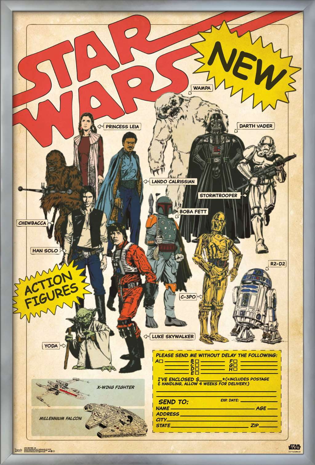 Star Wars: Saga - Ad Wall Poster, 22.375" x 34", Framed - Walmart.com