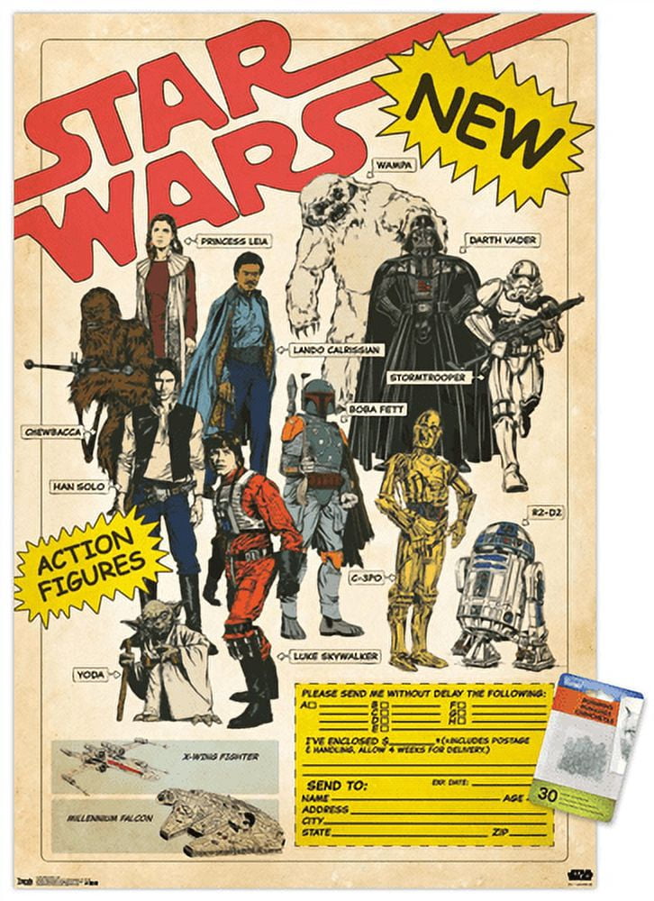 Star Wars: Saga - Ad Wall Poster with Push Pins, 22.375" x 34 ...