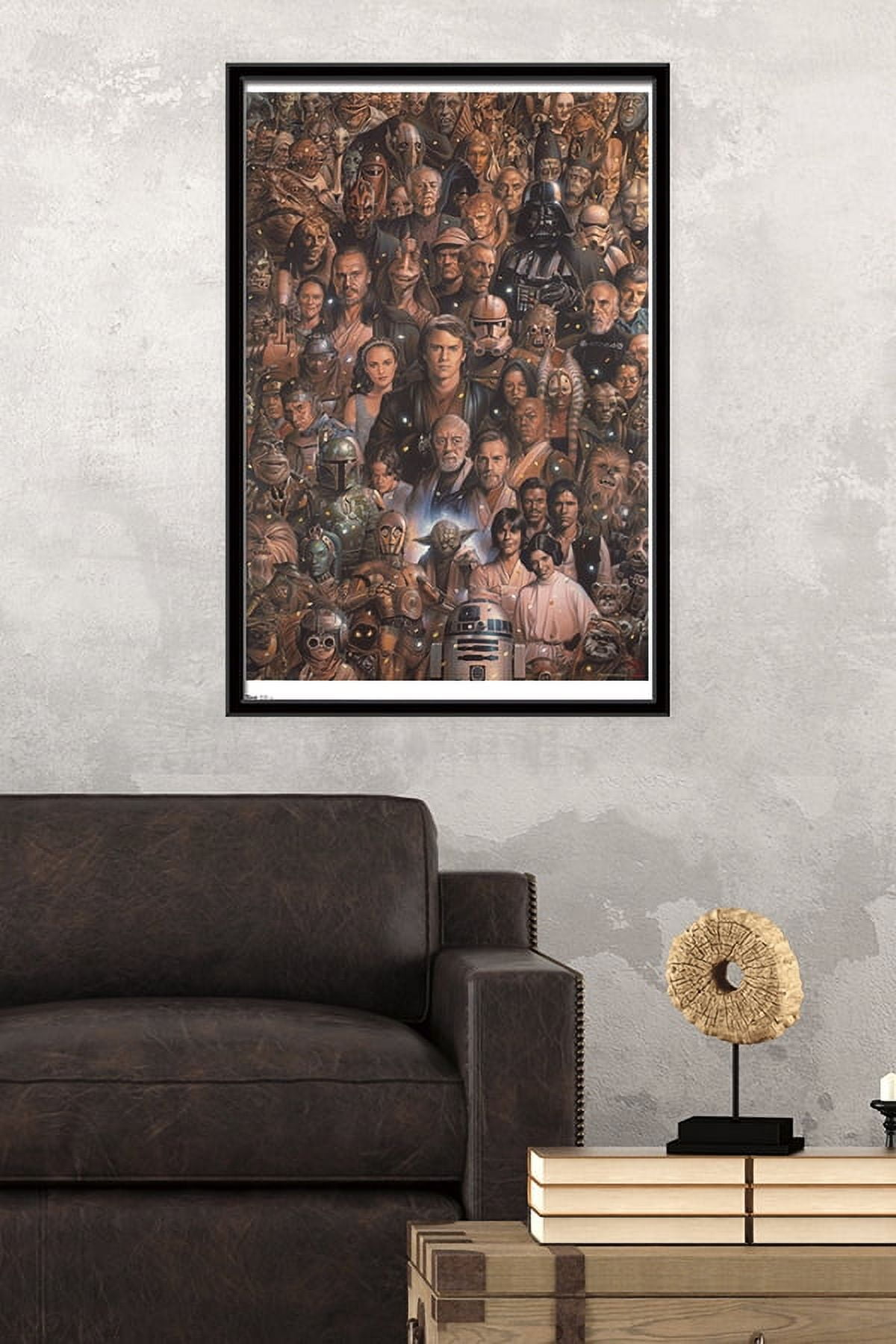 Star Wars: Saga - Character Collage Wall Poster, 22.375" x 34", Framed ...