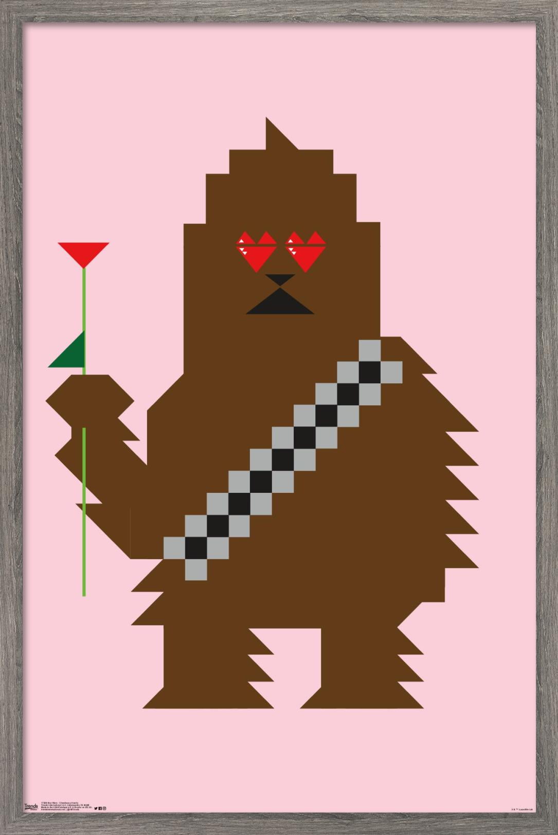 Star Wars: Saga - Chewbacca Hearts Wall Poster, 14.725" x 22.375 ...