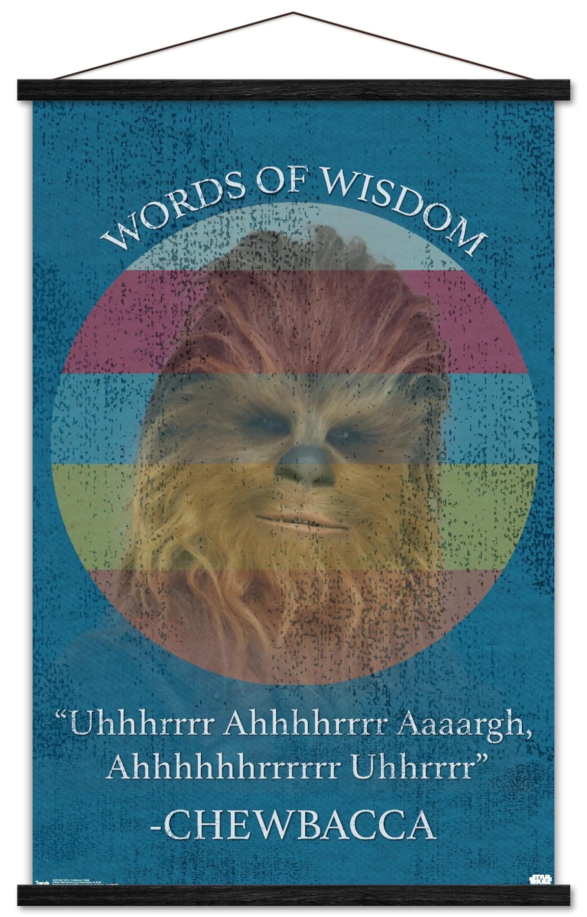 Star Wars: Saga - Chewbacca Quote Wall Poster with Wooden Magnetic ...