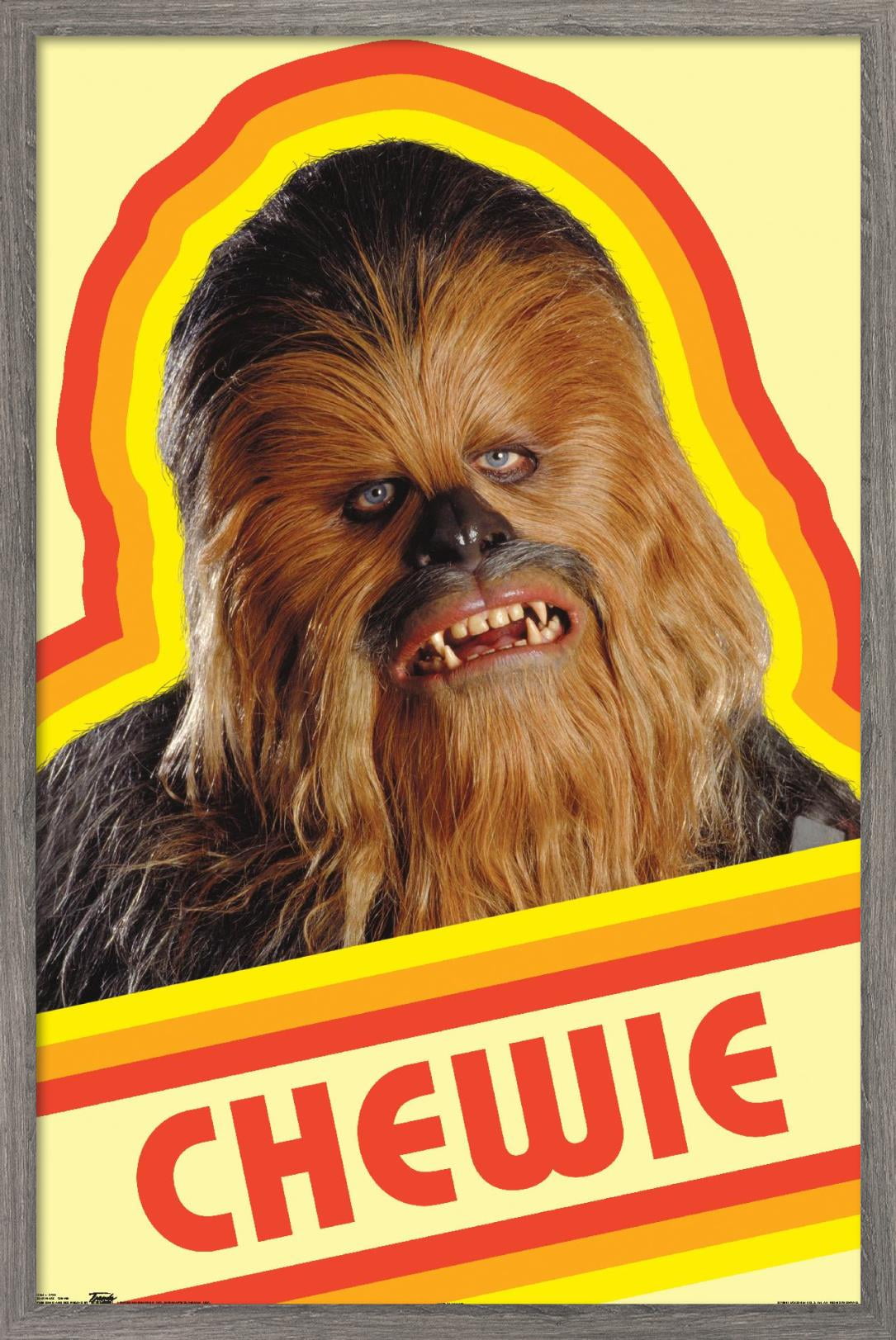 Star Wars: Saga - Chewie Wall Poster, 22.375" x 34", Framed - Walmart.com
