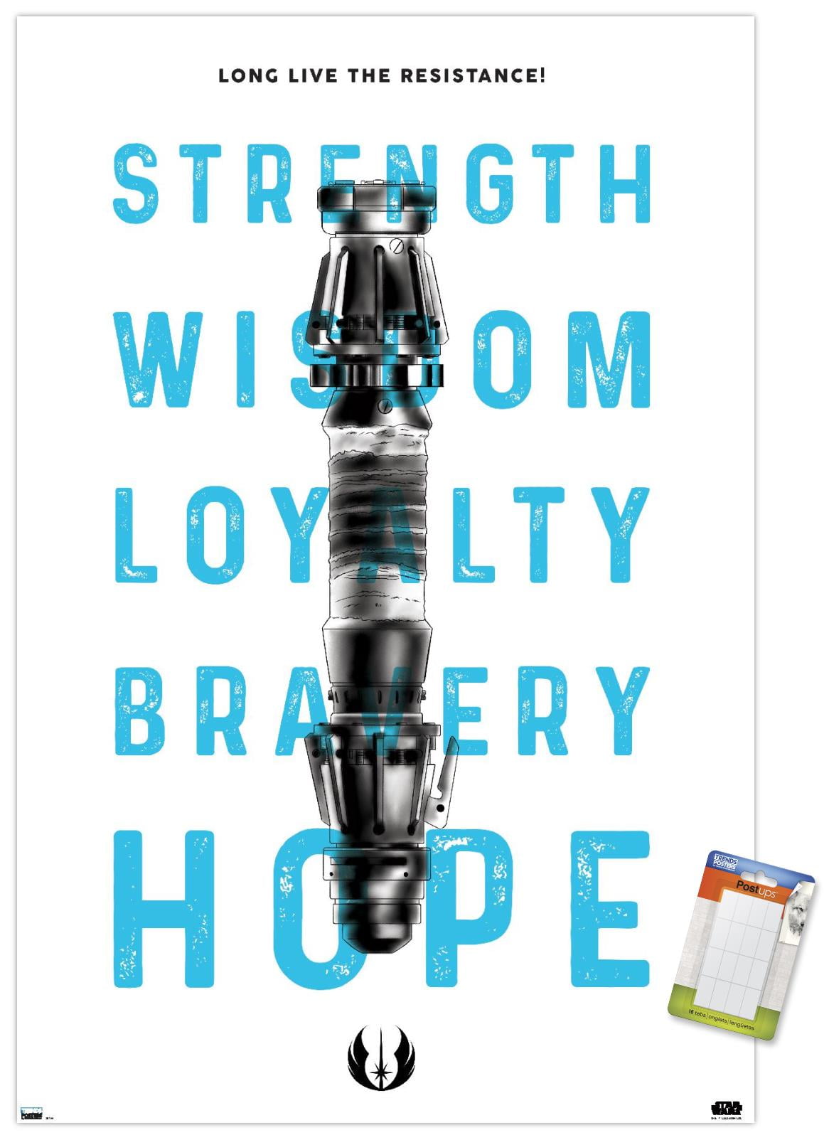 Star Wars: Saga - Lightsaber Text Wall Poster, 14.725" x 22.375 ...