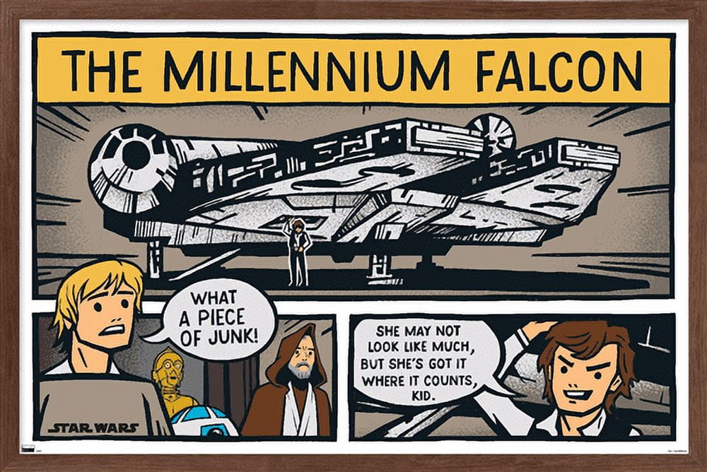 Star Wars: Saga - Millennium Falcon Comic Wall Poster, 22.375" x 34 ...