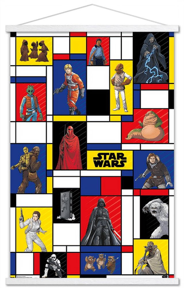 Star Wars: Saga - Pop Grid Wall Poster with Wooden Magnetic Frame, 22. ...