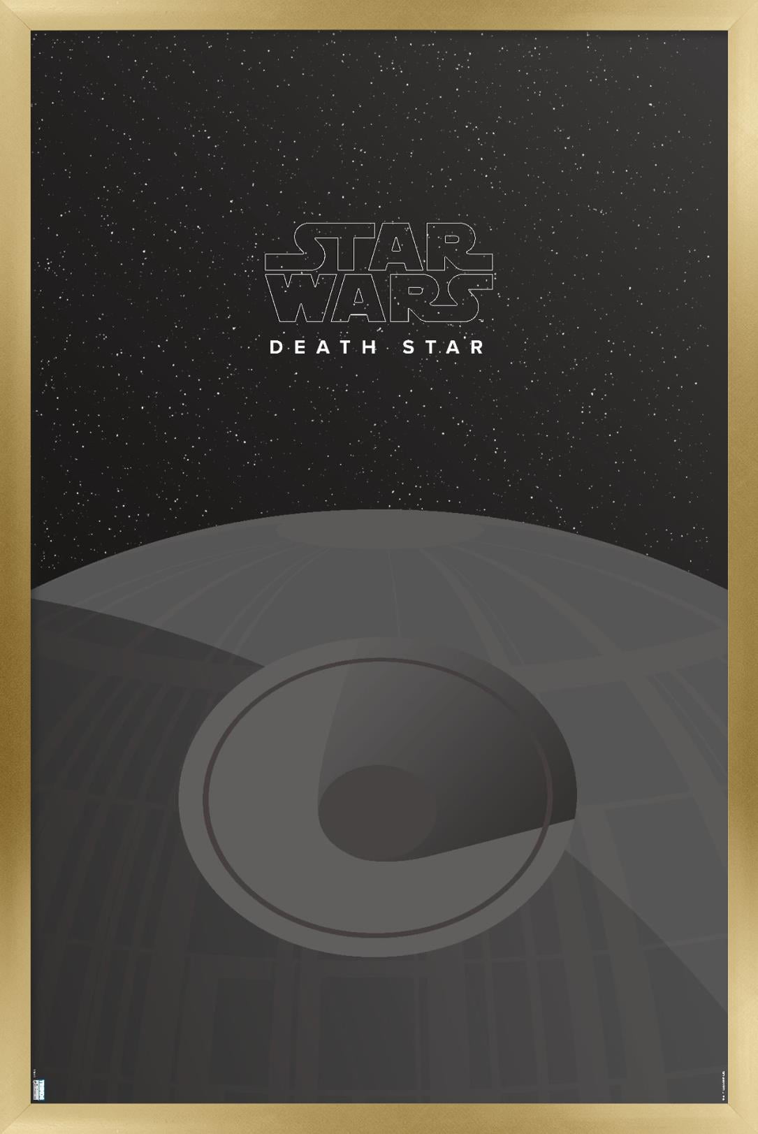 Star Wars: Saga - S. Preston Minimalist Death Star Wall Poster, 22.375 ...